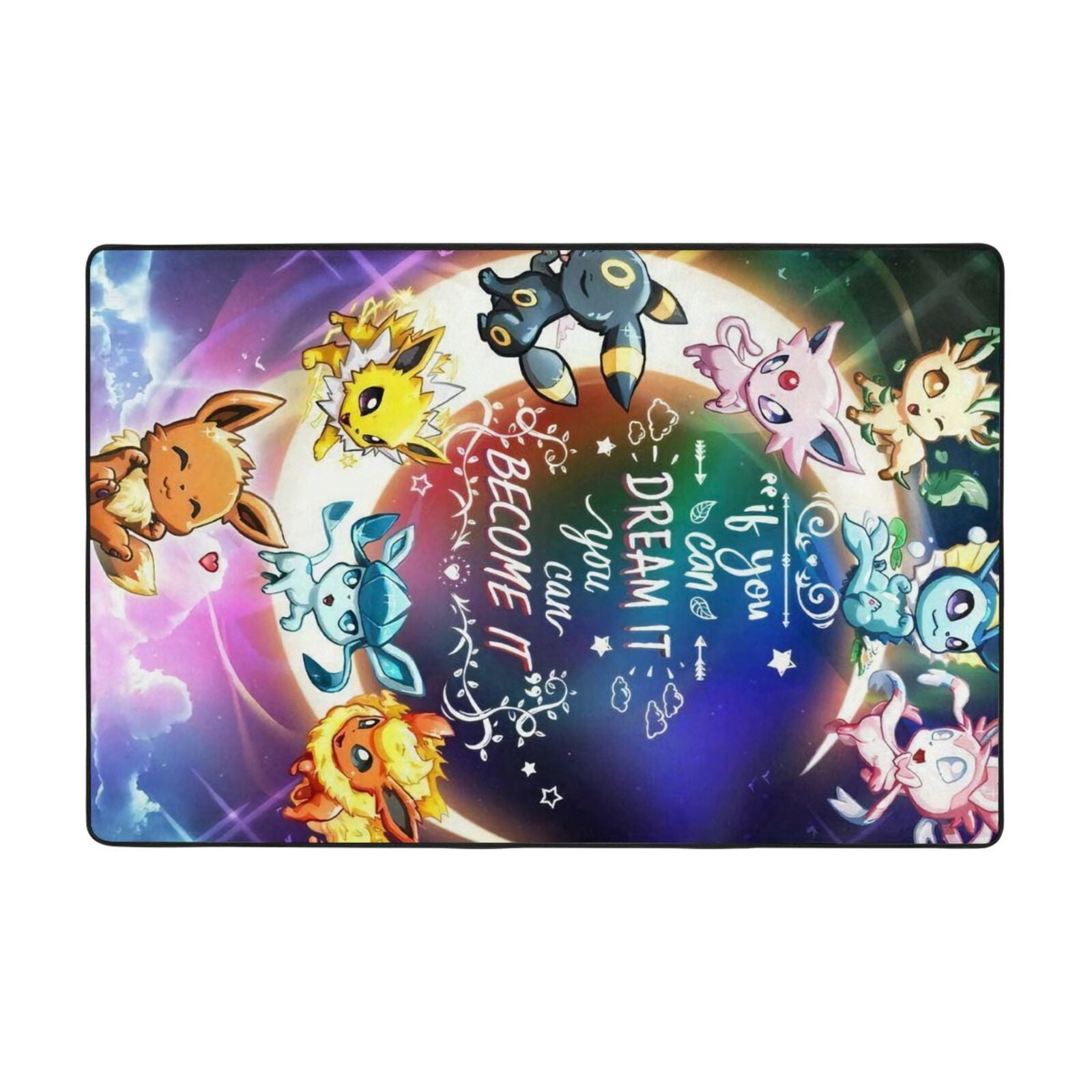 Pokémon Pikachu Eevee evolutions698 Gamer Rug Room Non-Slip Gaming Rug ...