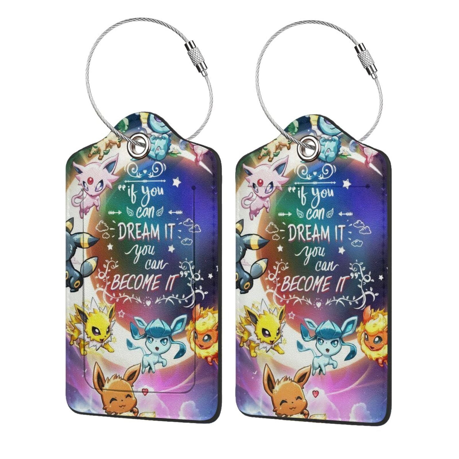 Pokémon Pikachu Eevee evolutions698 Luggage Tags for Suitcases Travel ...