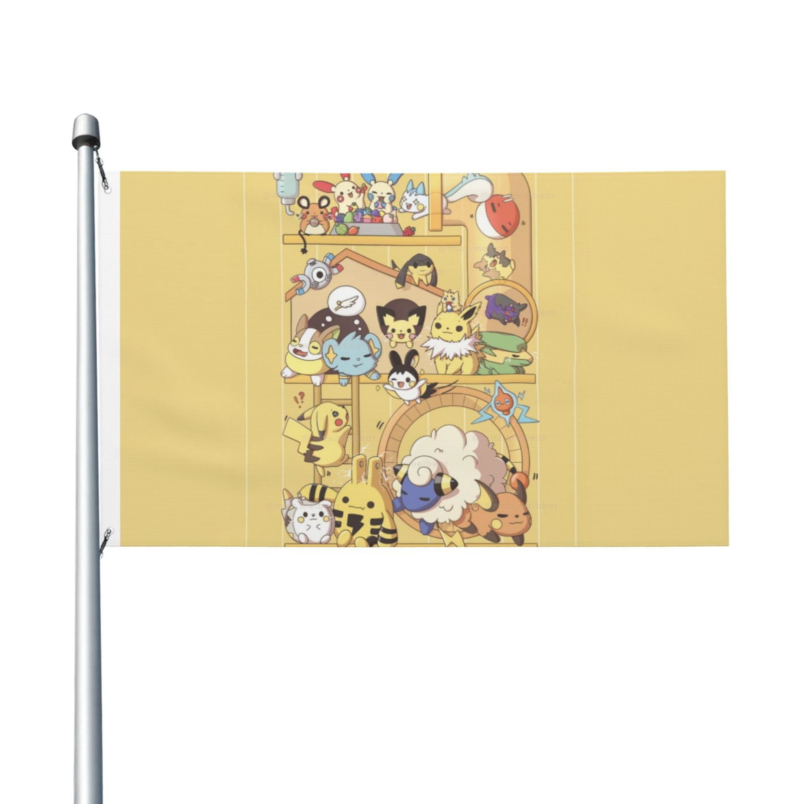 Pokémon Pikachu Electric Edition 3x5ft Face Flag Fade Proof Holiday ...