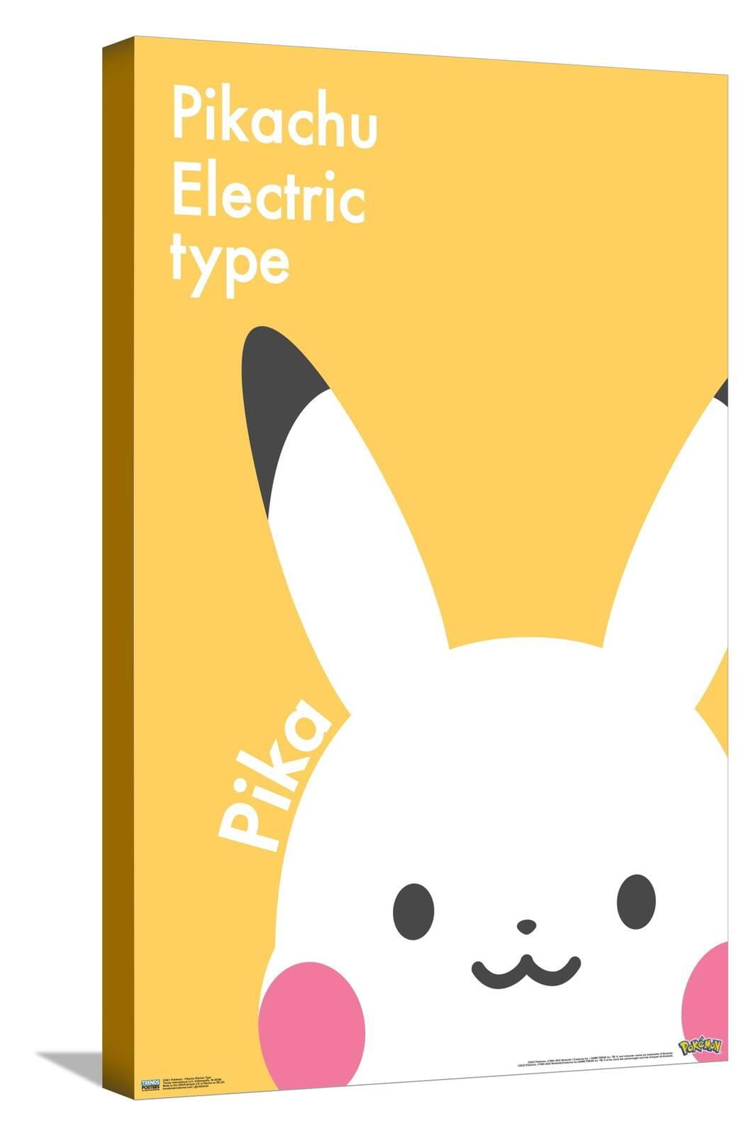 Pokémon - Pikachu Electric Type Canvas Wall Poster, 14.725" x 22.375" - Walmart.com