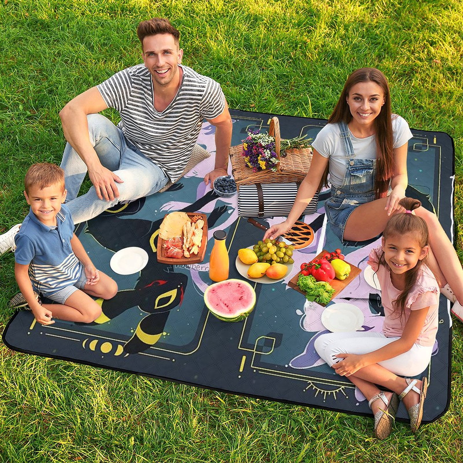 Pokémon-Pikachu Espeon Umbreon Picnic Blanket Outdoor Extra Large ...