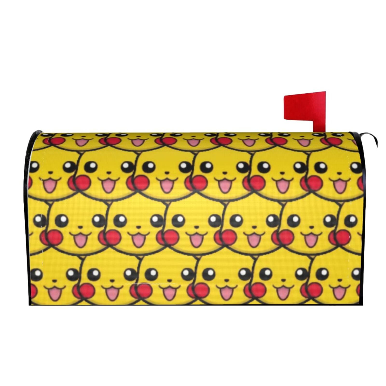 Pokémon Pikachu Face Cartoon Character Mailbox Cover Magnetic Standard ...