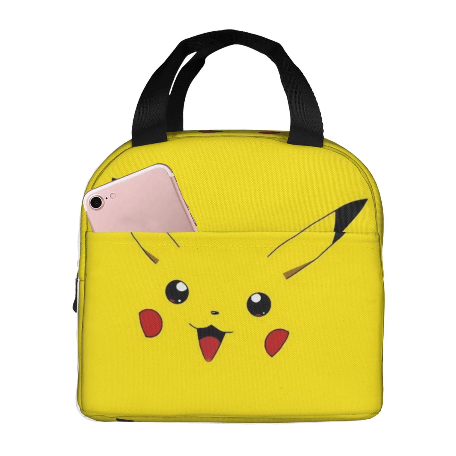 Pokémon-Pikachu Face Lunch Box for Women Men,Lunch Bag,Reusable ...