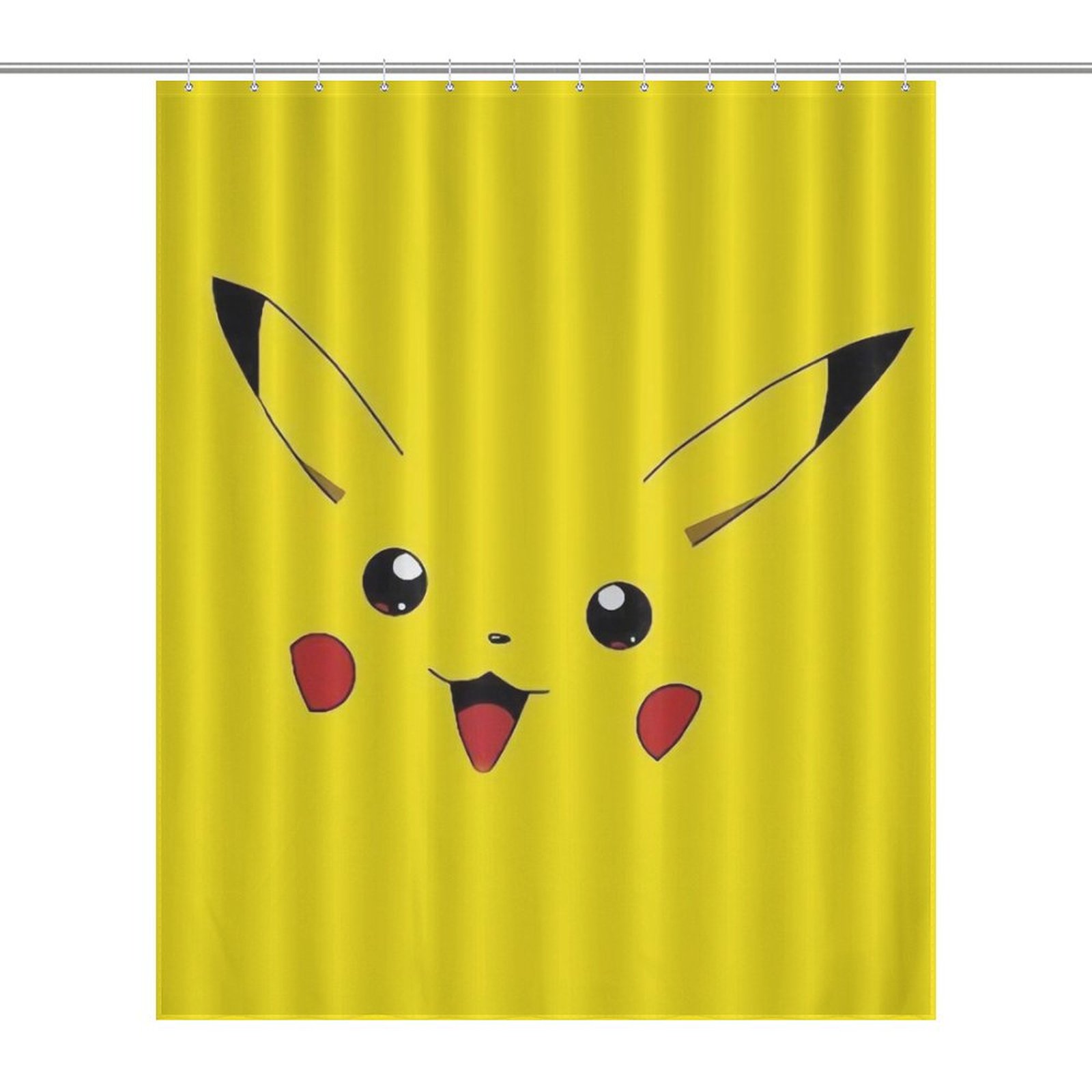 Pokémon-Pikachu Face Shower Curtain,Shower Curtain liner Washable ...