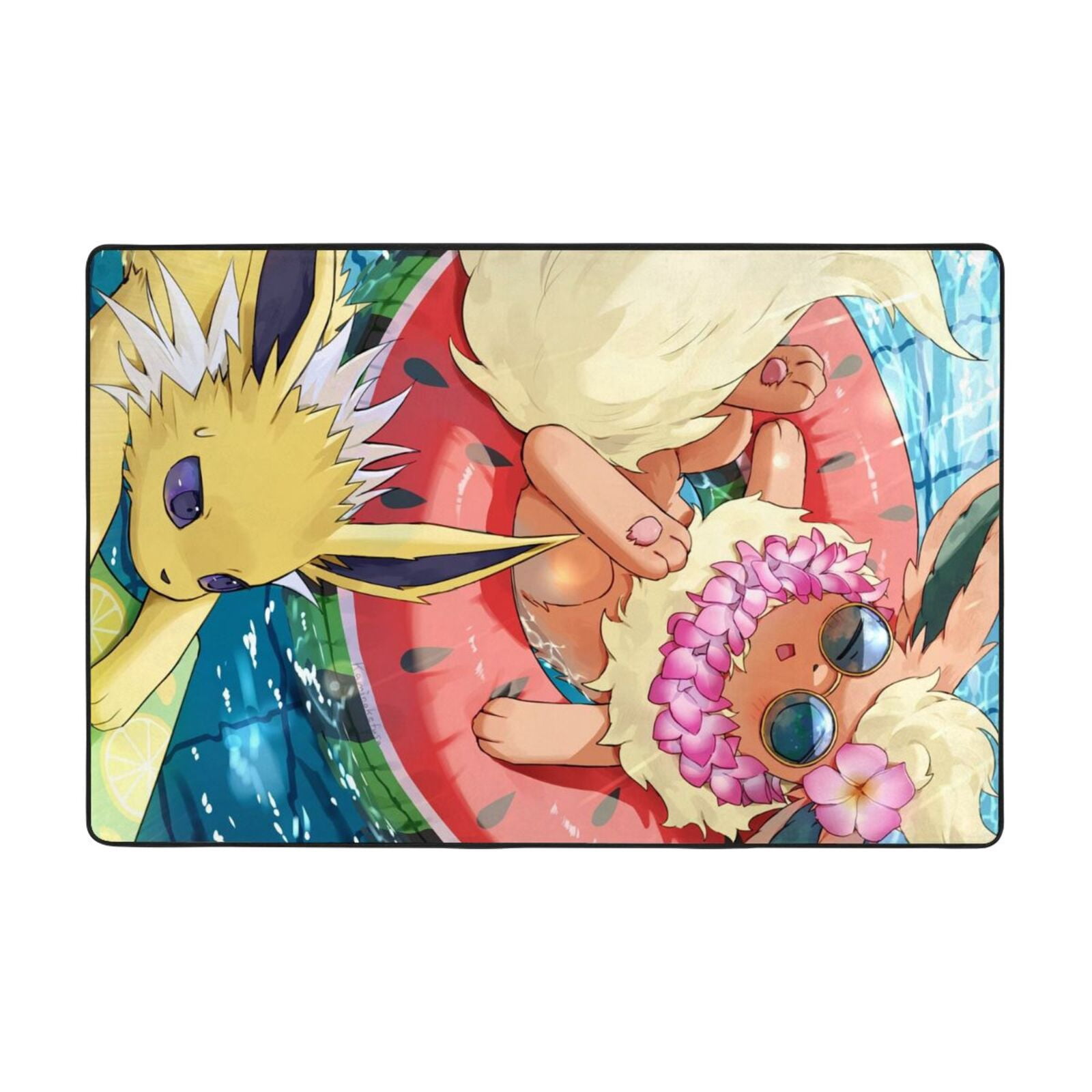 Pokémon Pikachu Flareon036 Gamer Rug Room Non-Slip Gaming Rug Cool ...