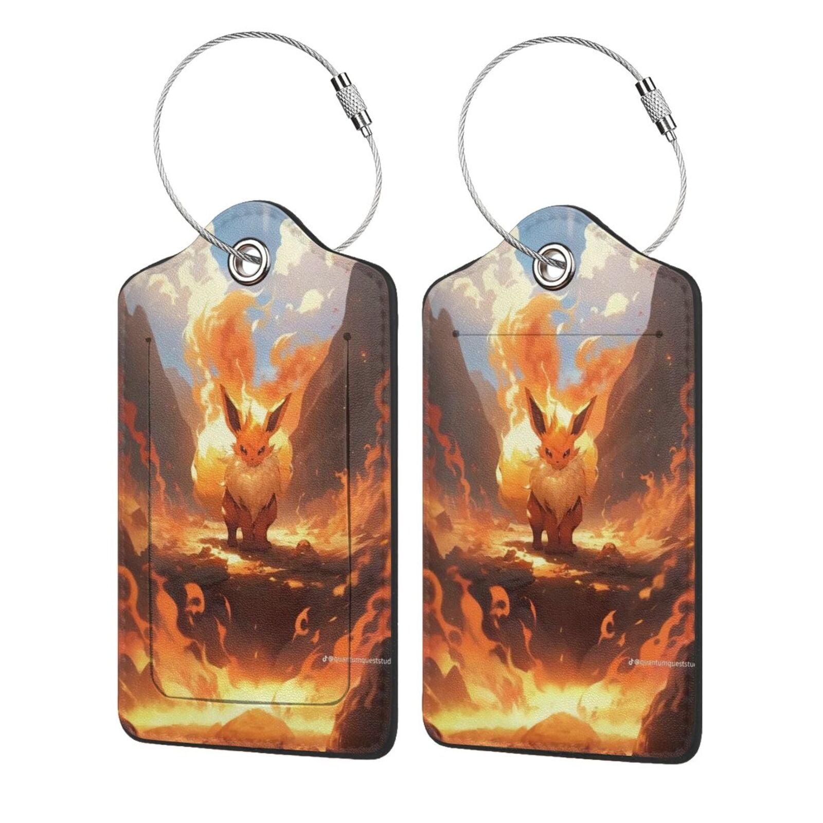 Pokémon Pikachu Flareon3 Luggage Tags for Suitcases Travel ID ...