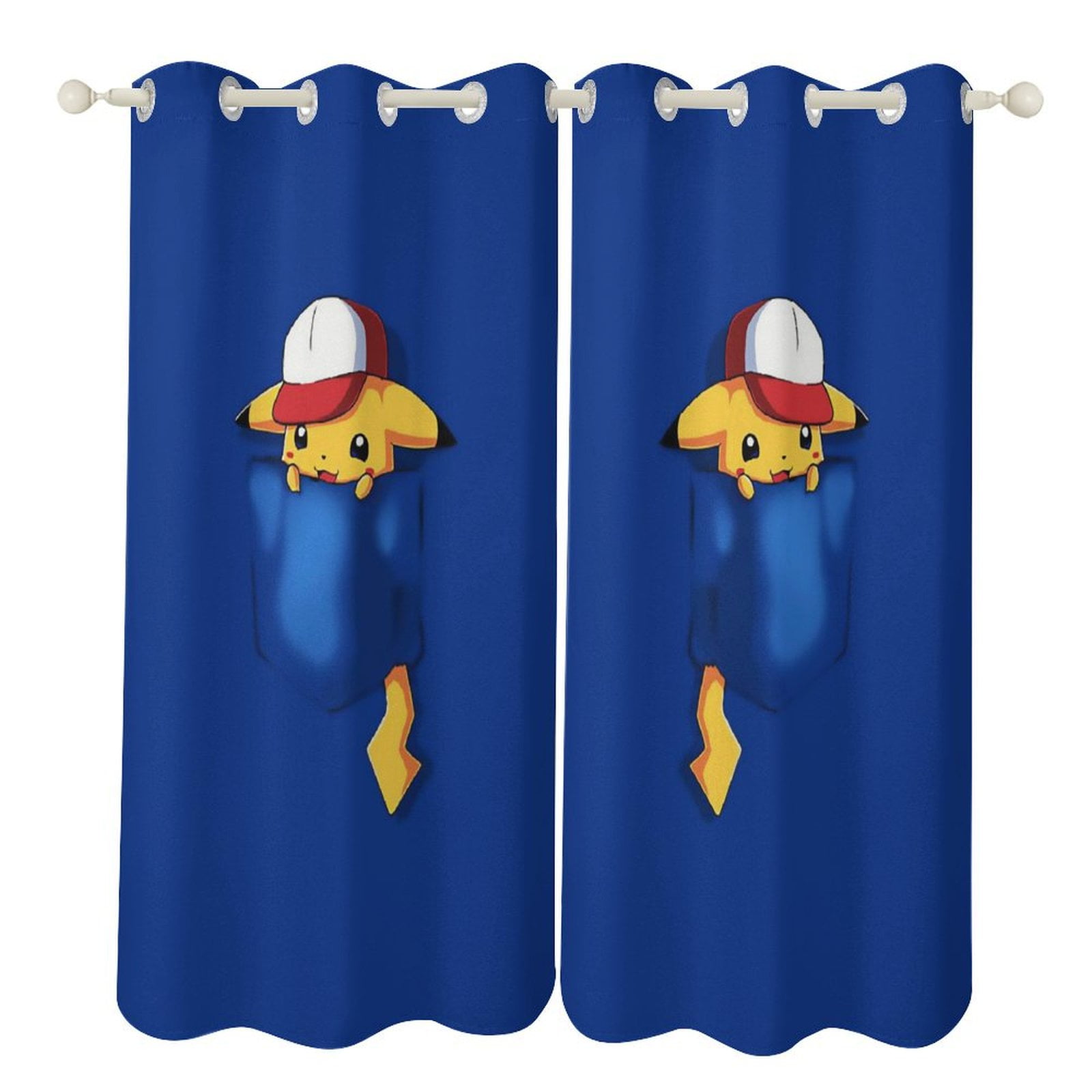 Pokémon-Pikachu Game Kids Curtains 52 X 72 Inch,Cartoon Blackout ...