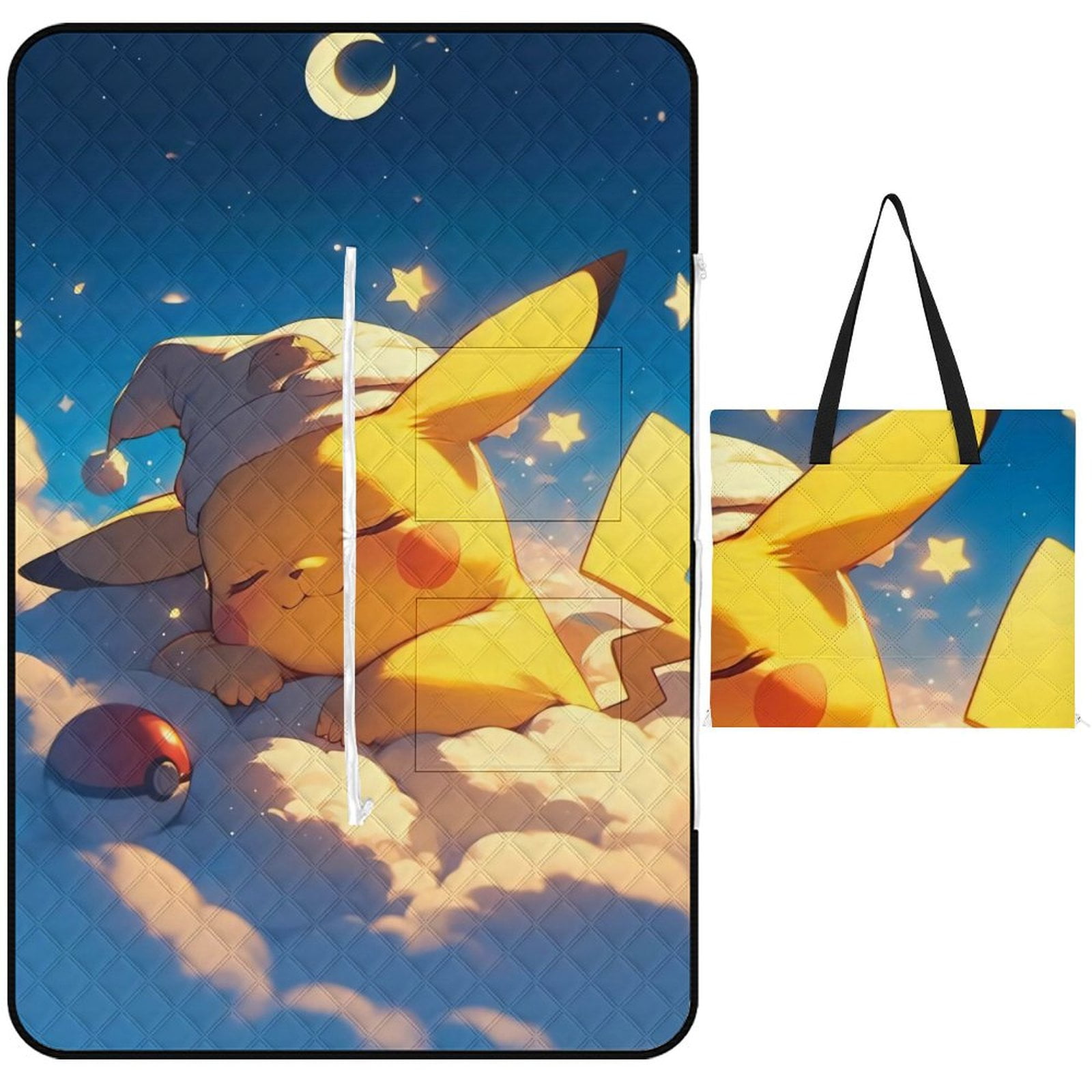 Pokémon-Pikachu Goodnight Picnic Blankets 59"x39" Extra Large Outdoor ...