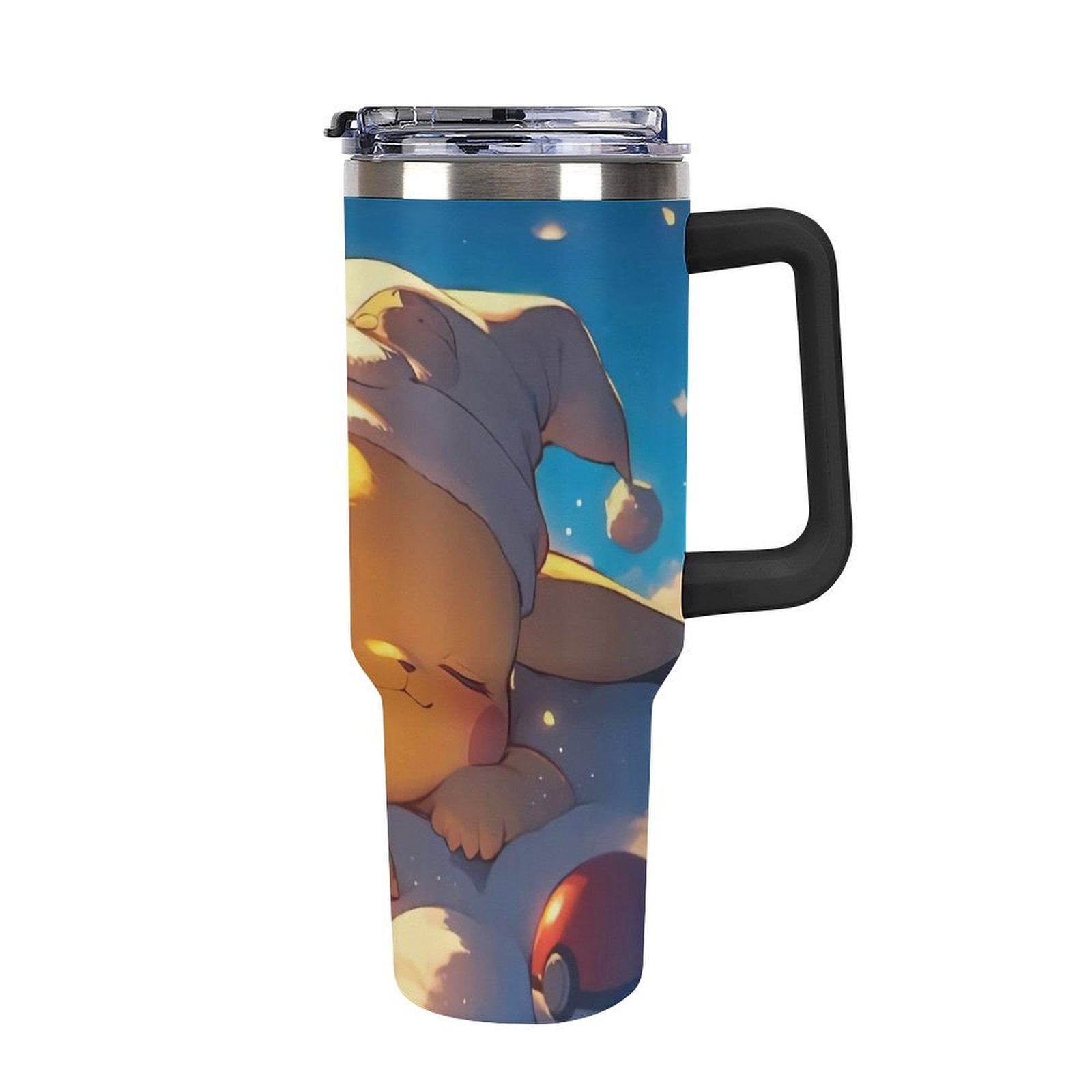 Pokémon-Pikachu Goodnight Tumbler with Handle and Straw Large 40 oz ...