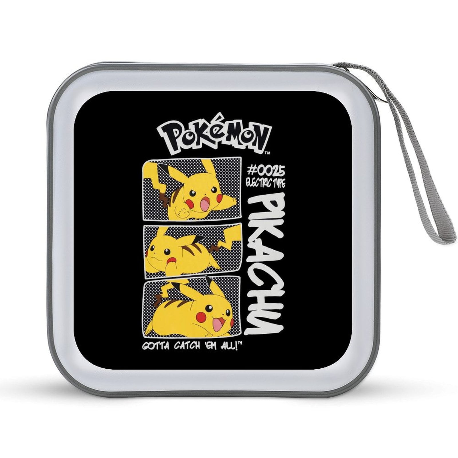 Pokémon-Pikachu Gotta Catch Em 40 Capacity CD Cases, Large DVD/VCD Storage Box, Portable Zipper ...