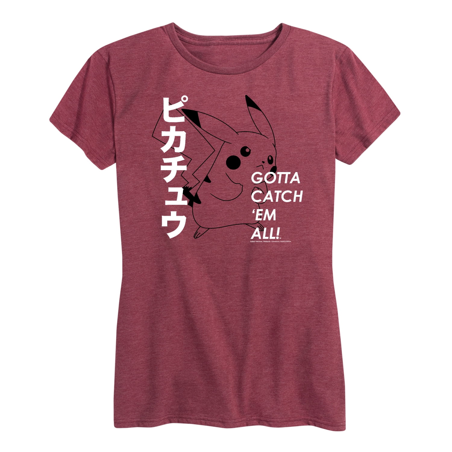 Pokémon - Pikachu Gotta Catch 'Em All! - Women's Short Sleeve Graphic T ...