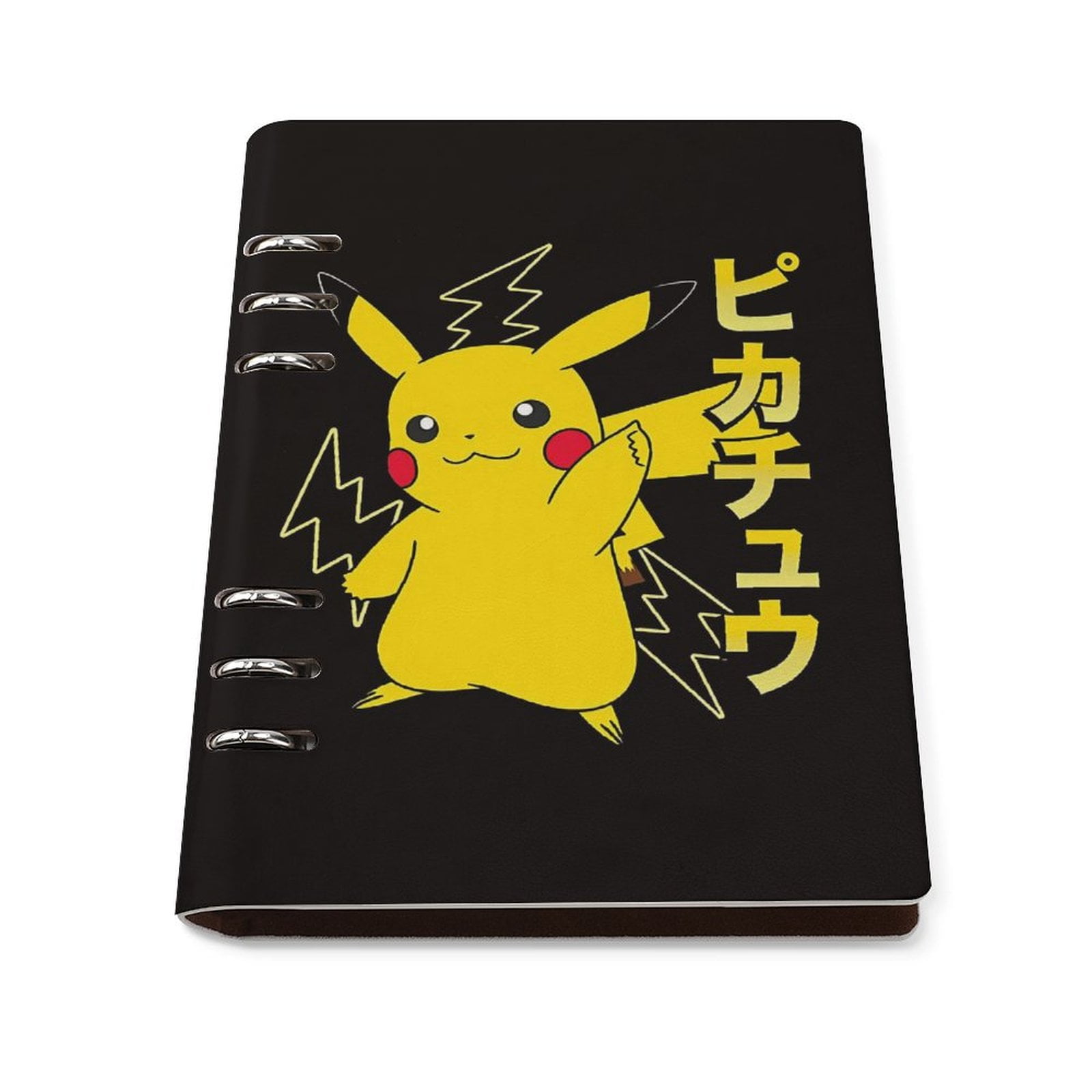 Pokémon-Pikachu Gotta Catch Em1 Refillable Leather A5 Loose Leaf Notebook, Loose Leaf Binder ...