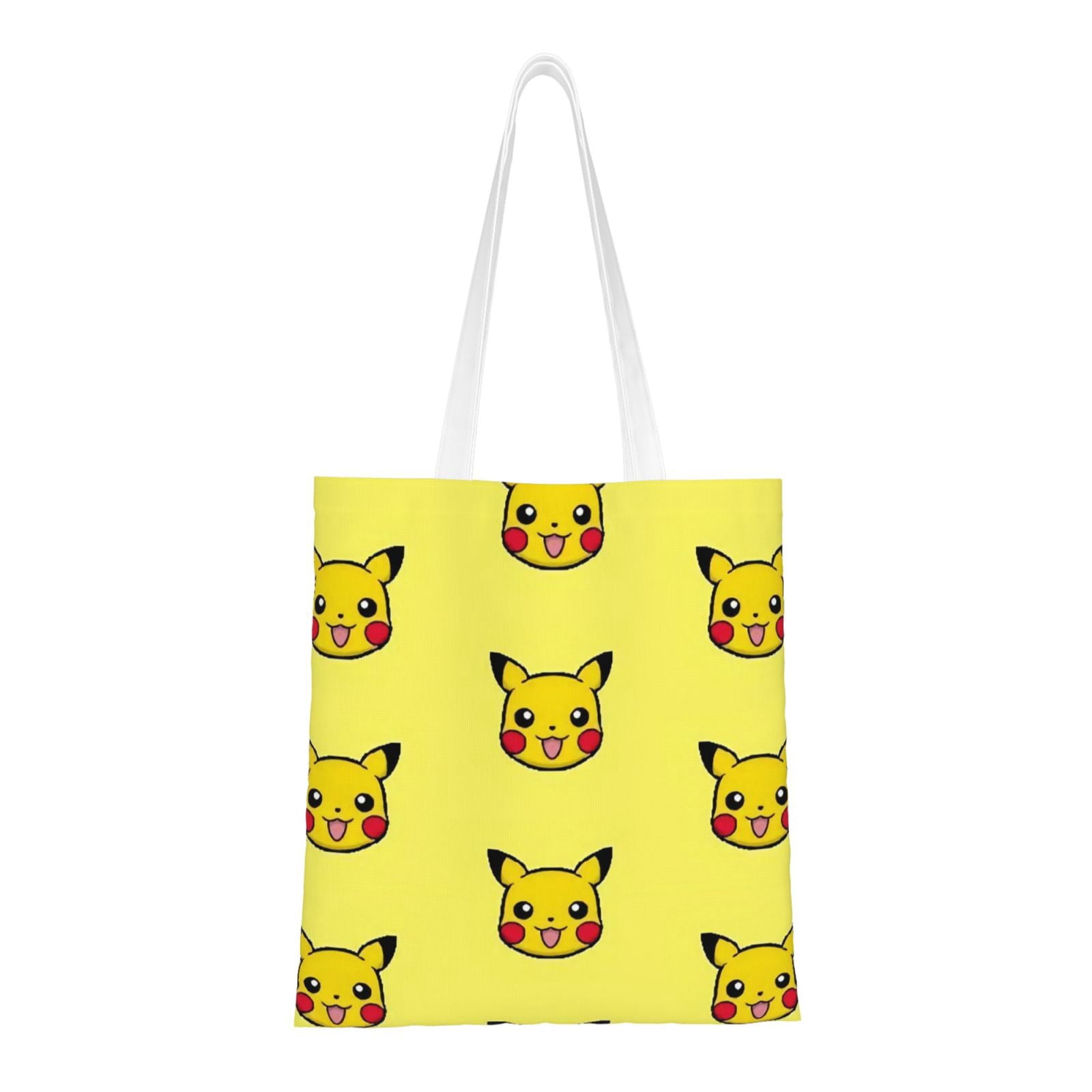 Pokémon -Pikachu Head Tote Bag For Women Girls Girly Cartoon Canvas ...