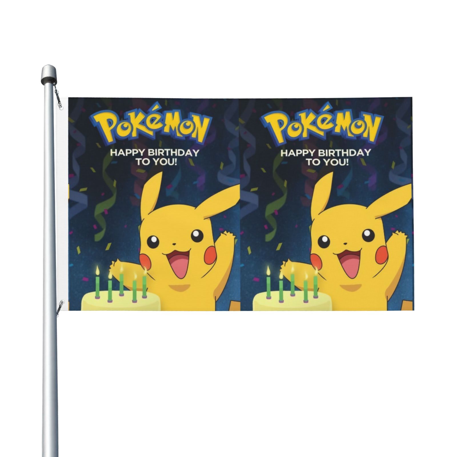 Pokémon-Pikachu It'S My Birthday! 3x5ft Face Flag Fade Proof Holiday ...