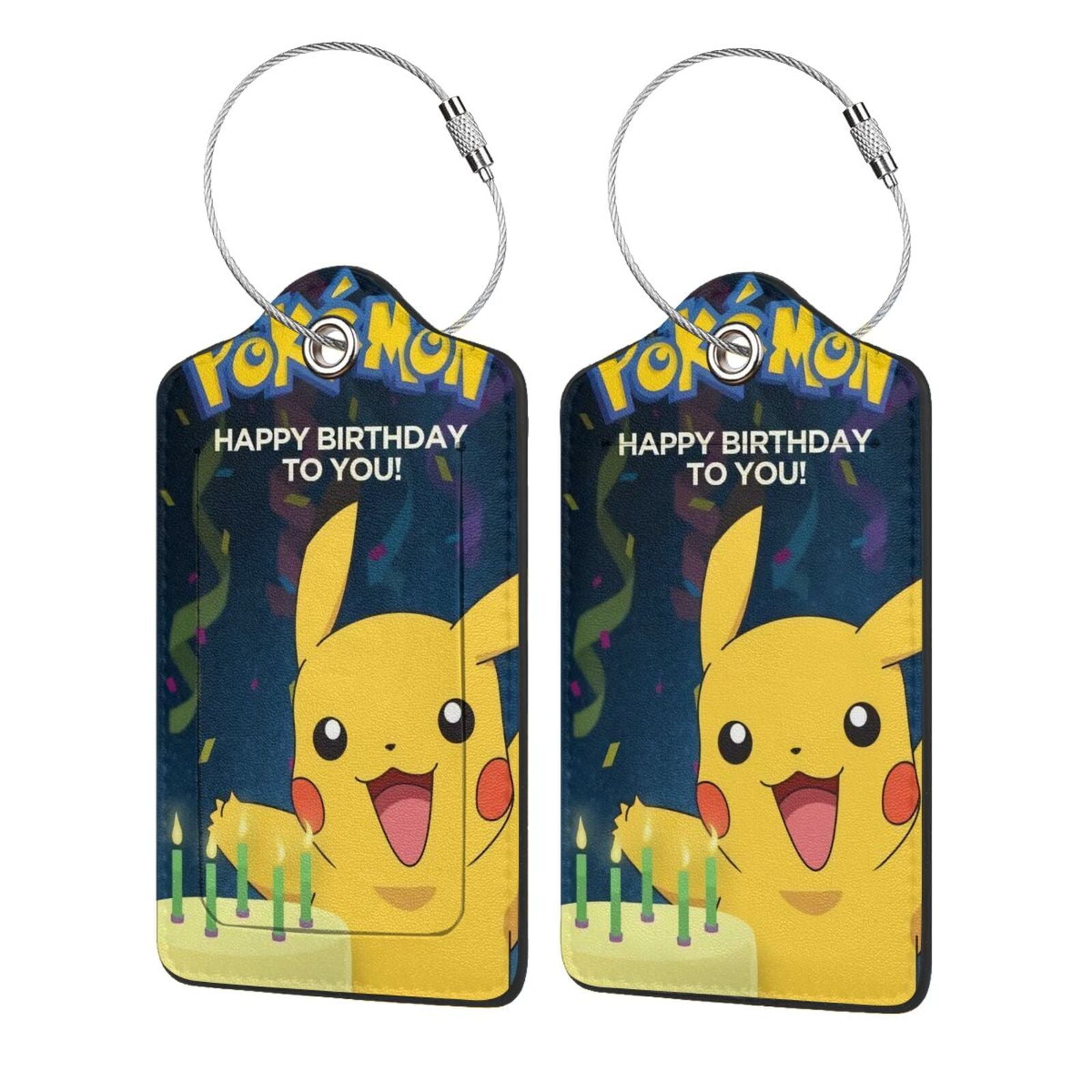 Pokémon-Pikachu It's My Birthday! Luggage Tags for Suitcases Travel ID ...