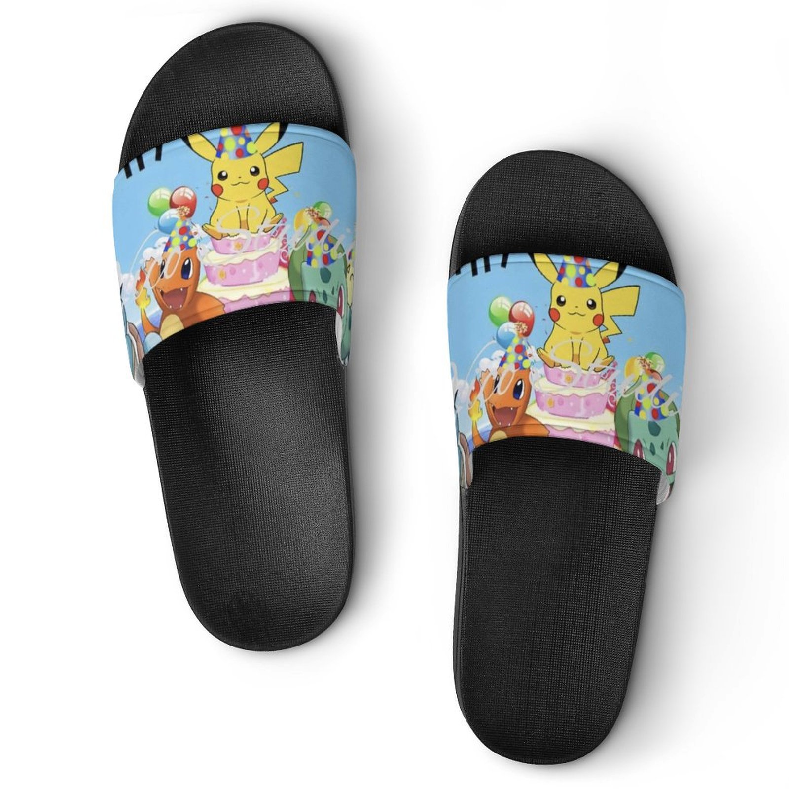 Pokémon-Pikachu It's My Birthday! Slide Sandals for Women Men,Ultra ...