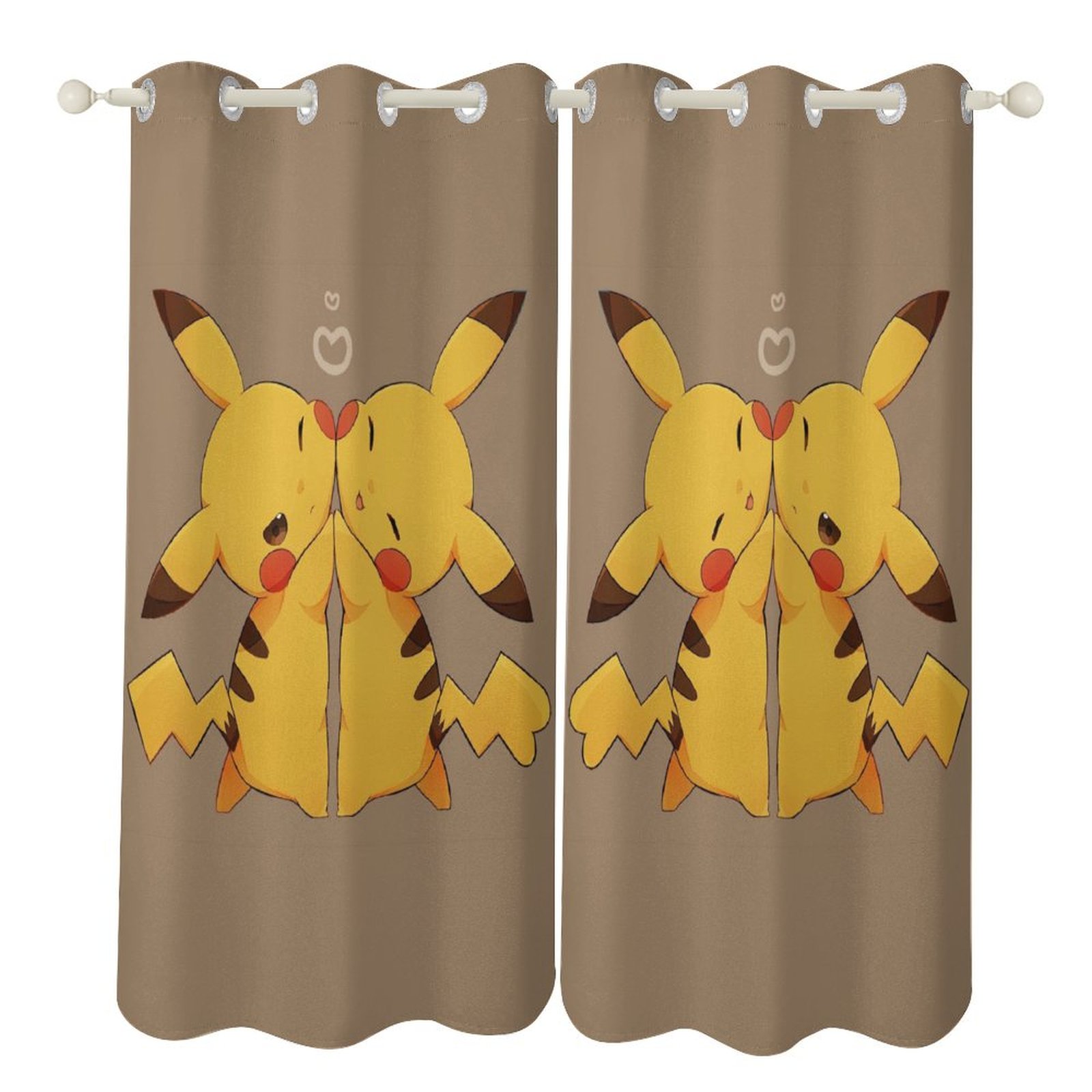 Pokémon- Pikachu Kids Curtains 52 X 72 Inch,Cartoon Blackout Curtains ...