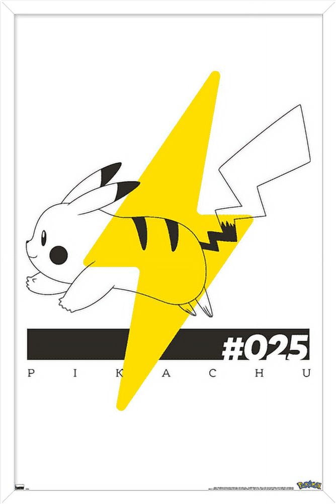 Pokémon - Pikachu Line 25 Wall Poster, 22.375" x 34" Framed - Walmart.com