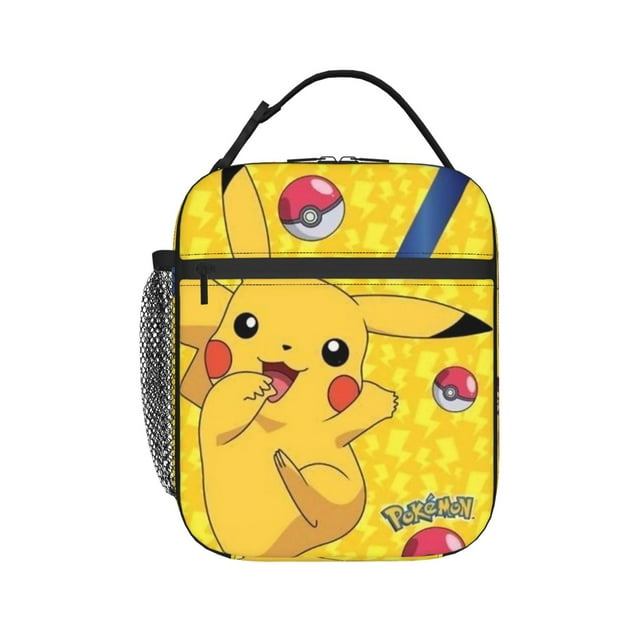 Pokémon-Pikachu Lunch Box,Pokémon-Pikachu Lunch Box for Men,Reusable Insulated Lunch Tote,Small ...