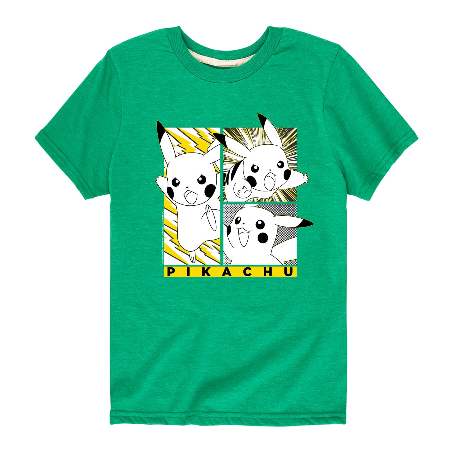 Pokémon - Pikachu Manga Art - Youth Short Sleeve Graphic T-Shirt ...