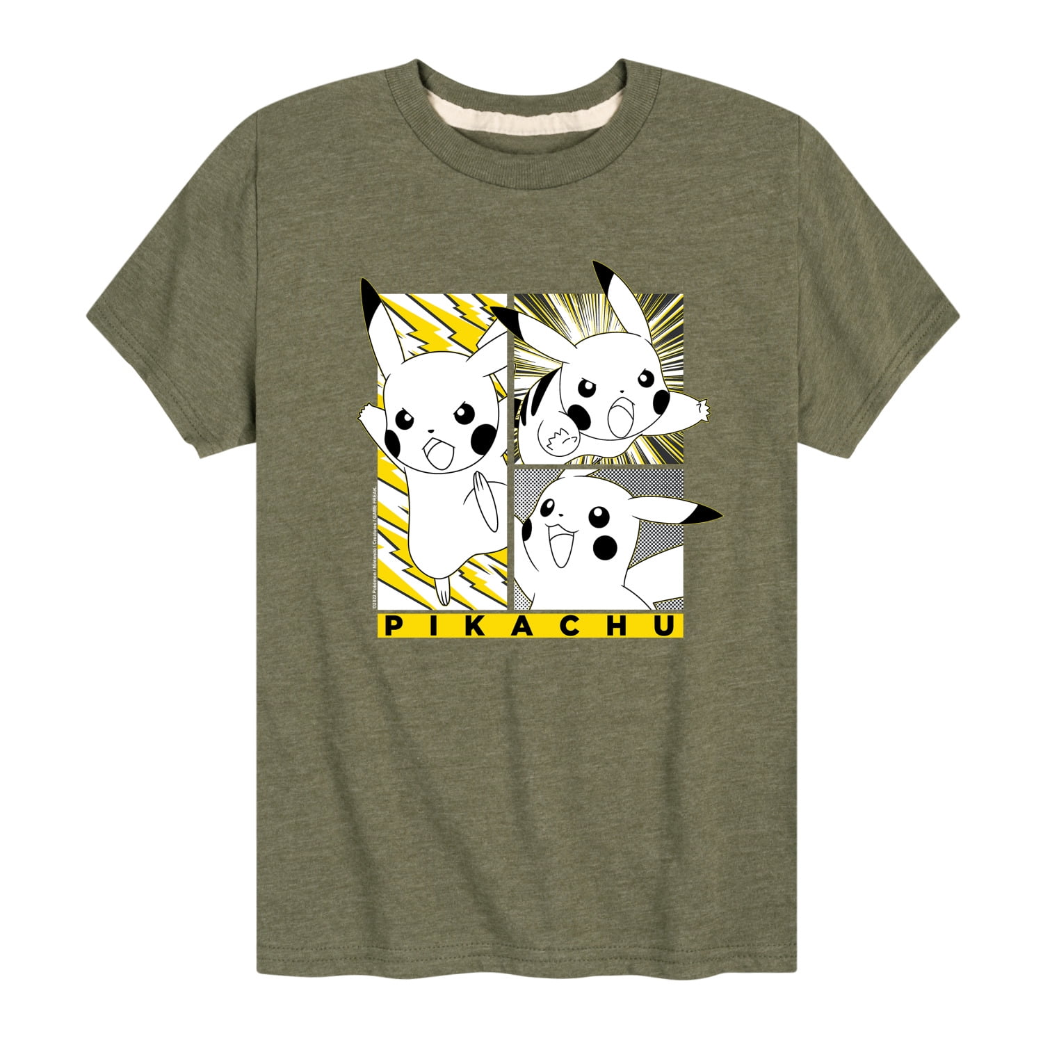 Pokémon - Pikachu Manga Art - Youth Short Sleeve Graphic T-Shirt ...