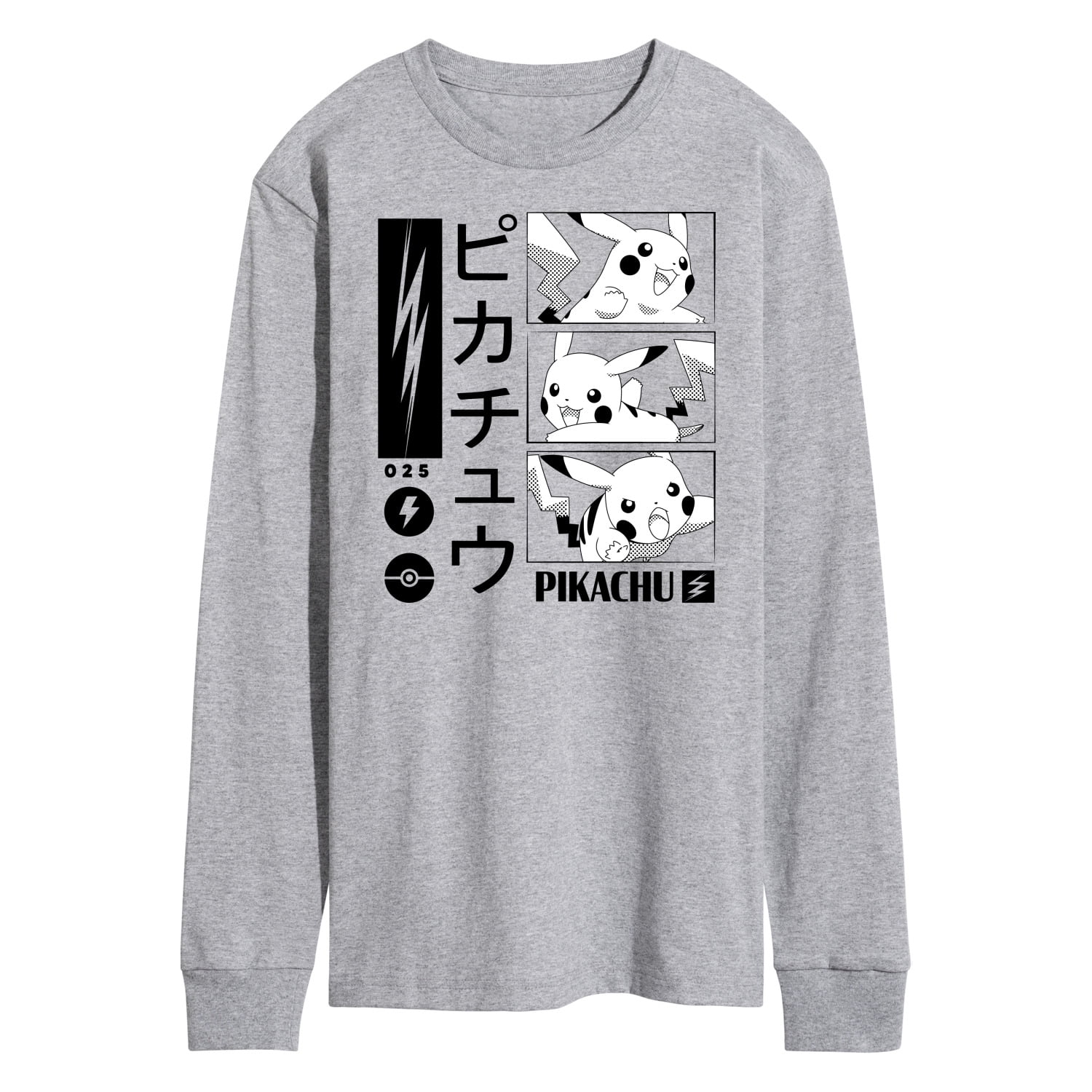 Pokémon - Pikachu Manga Panels - Men's Long Sleeve T-Shirt - Walmart.com