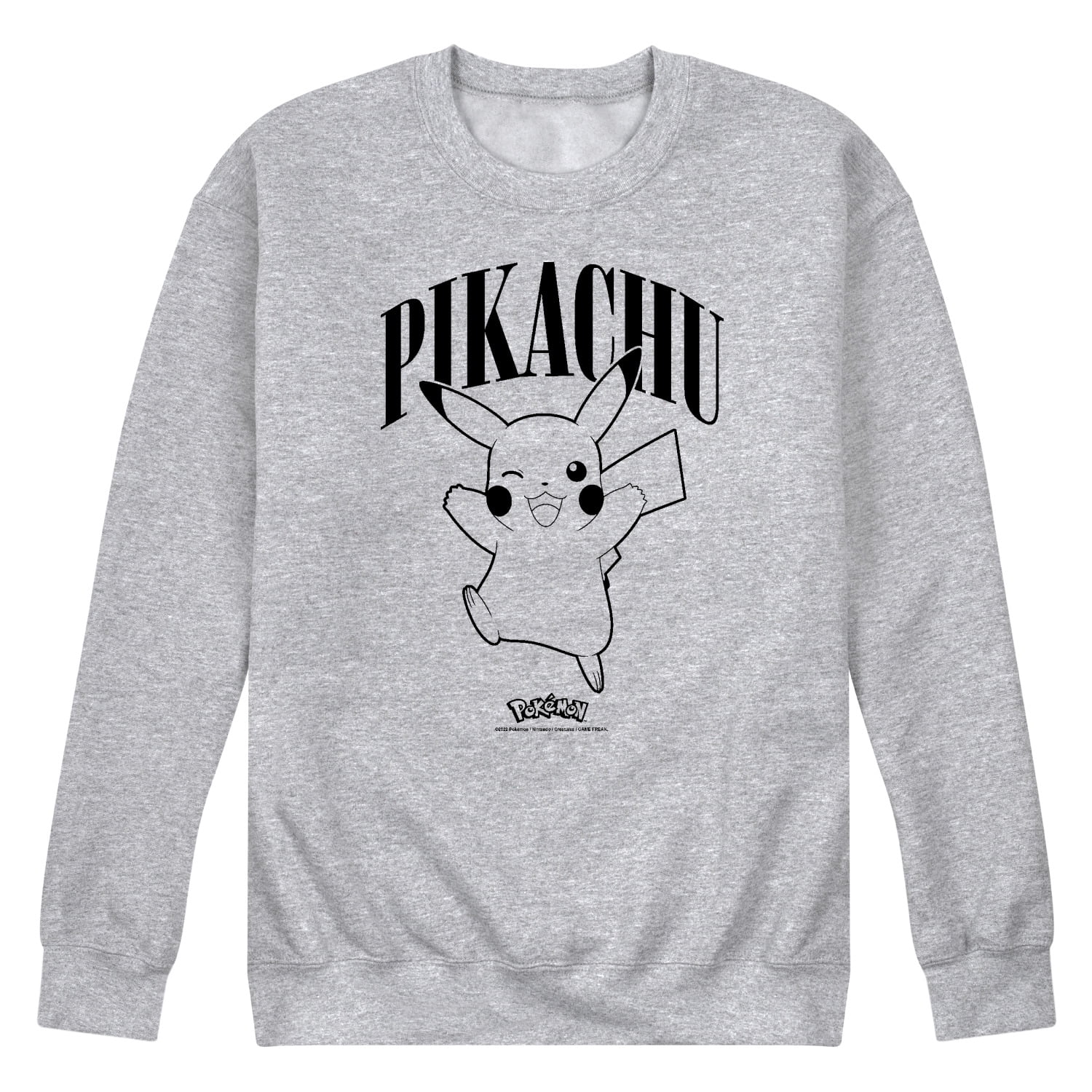 Pokémon - Pikachu - Men's Crew Neck Fleece Pullover - Walmart.com