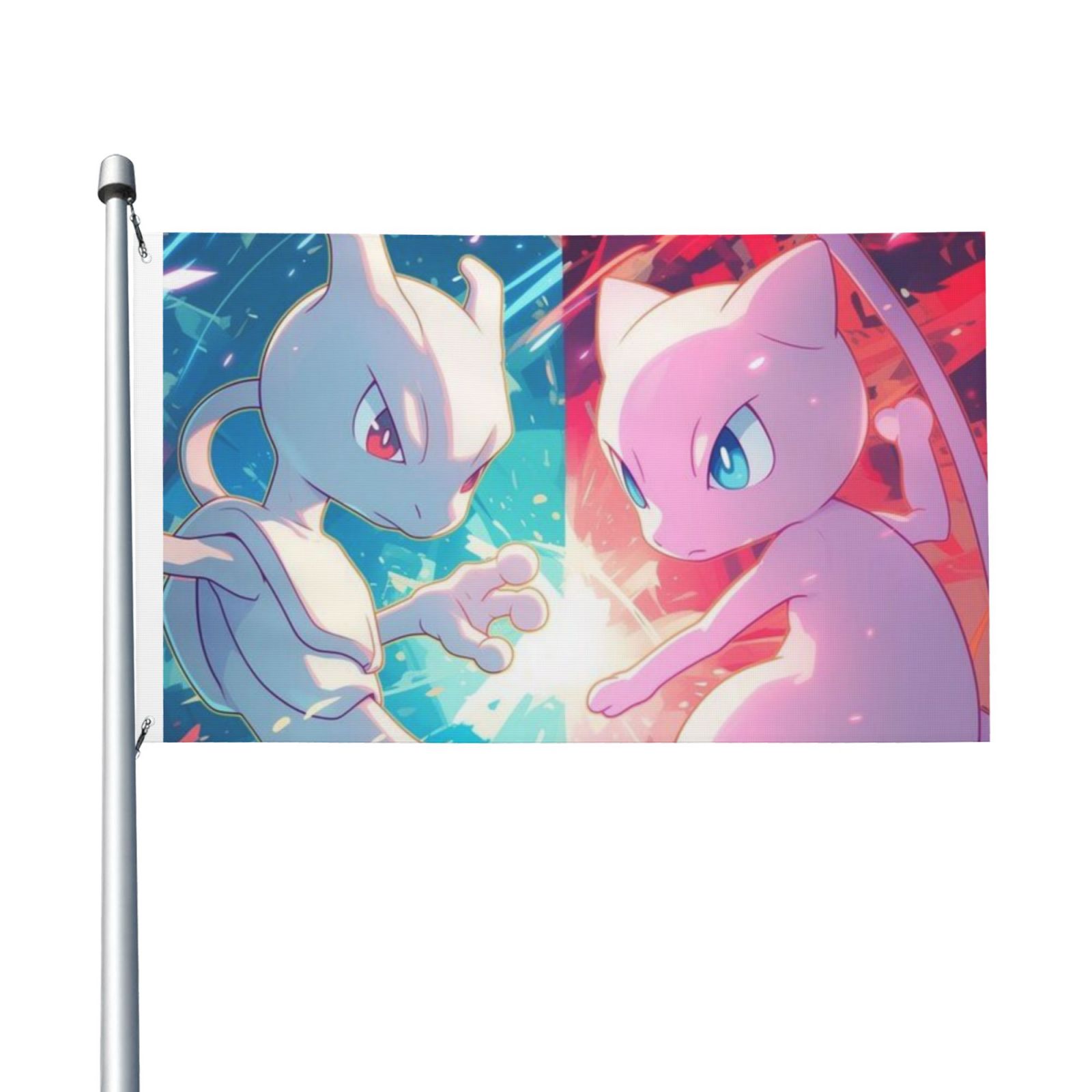 Pokémon Pikachu Mewtwo Dream16 3x5ft Face Flag Fade Proof Holiday Fall ...