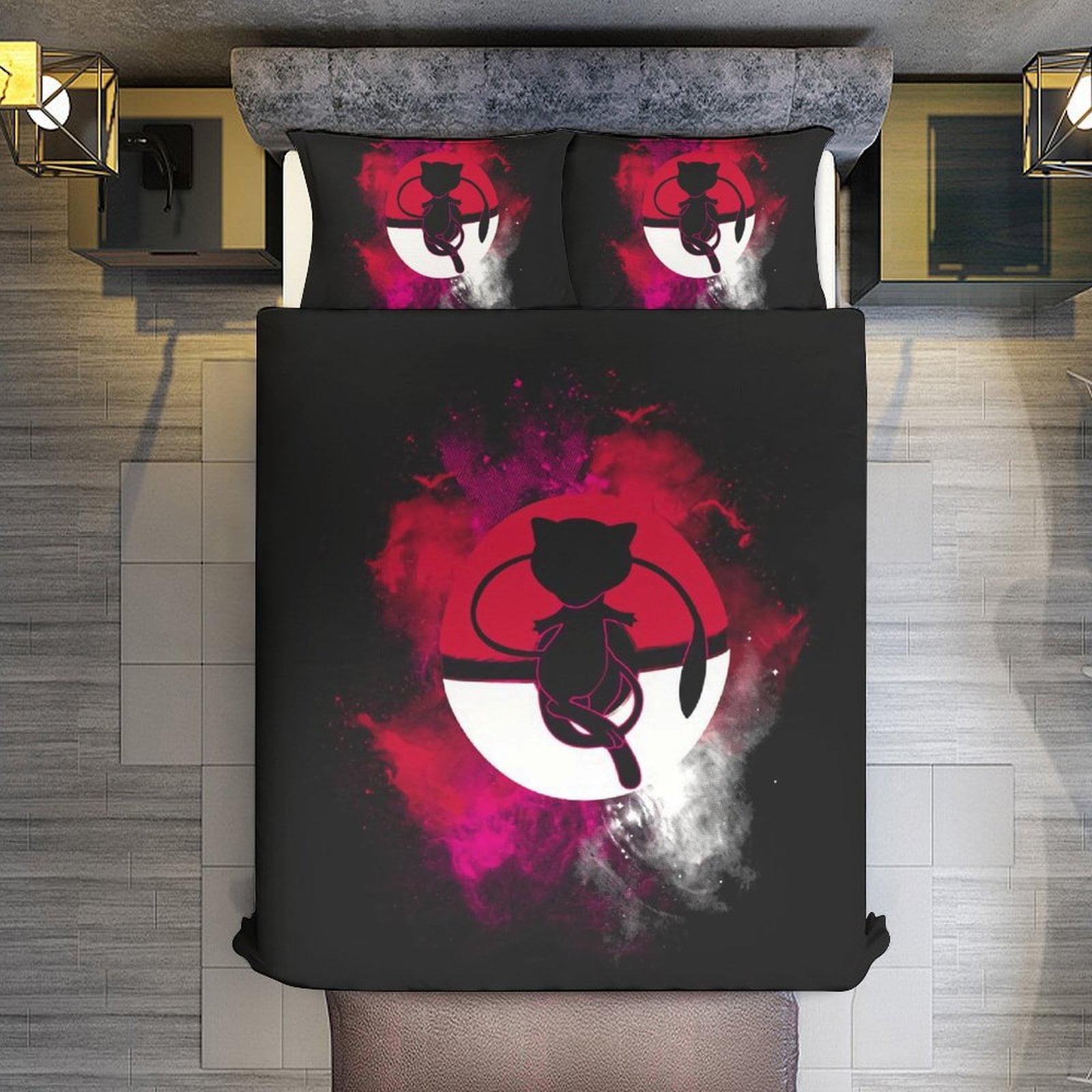 Pokémon Pikachu Mewtwo Duvet Cover Set for Kids Boys Girls,Queen Sheet ...