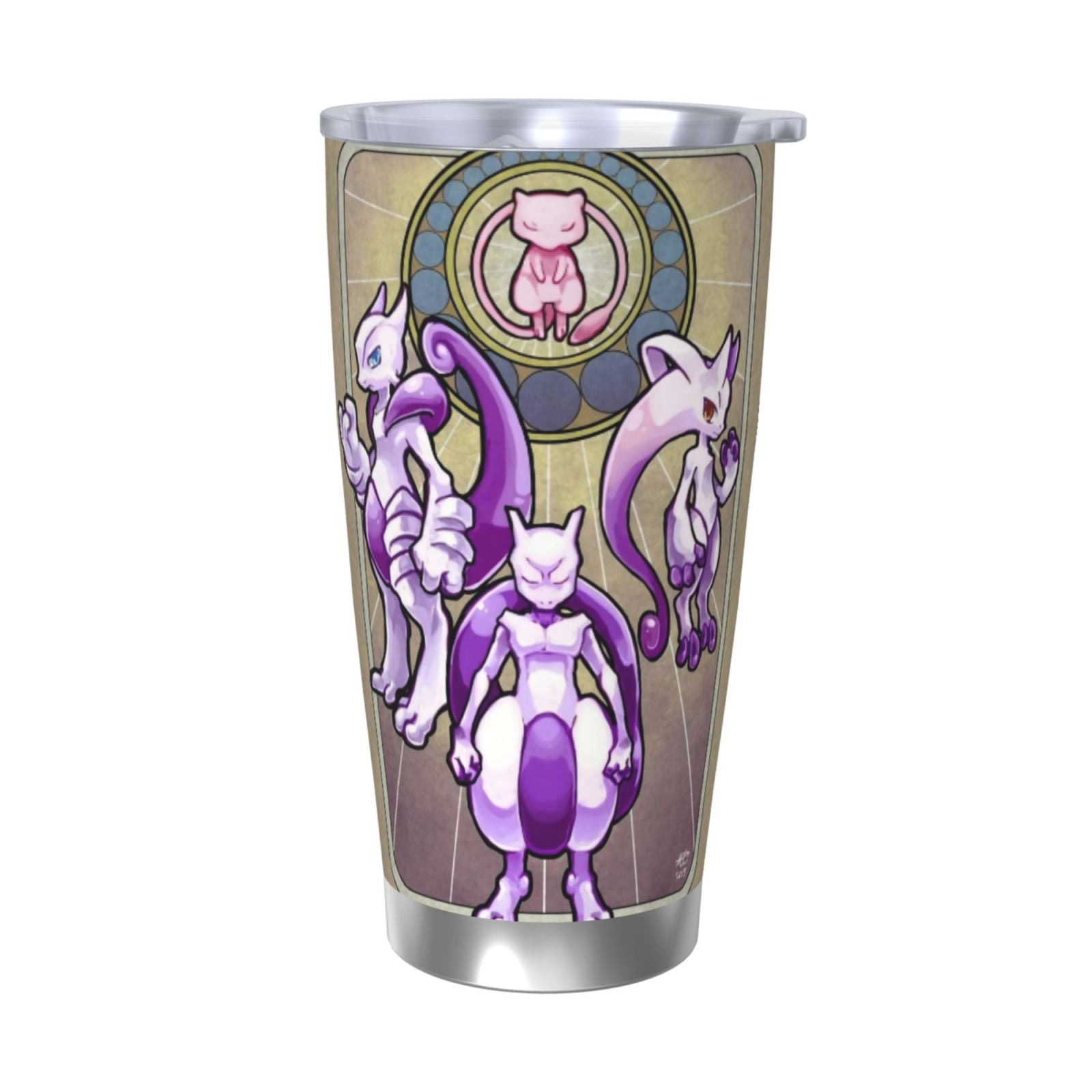 Pokémon Pikachu Mewtwo Water Bottle,Insulated Travel Coffee Mug ...