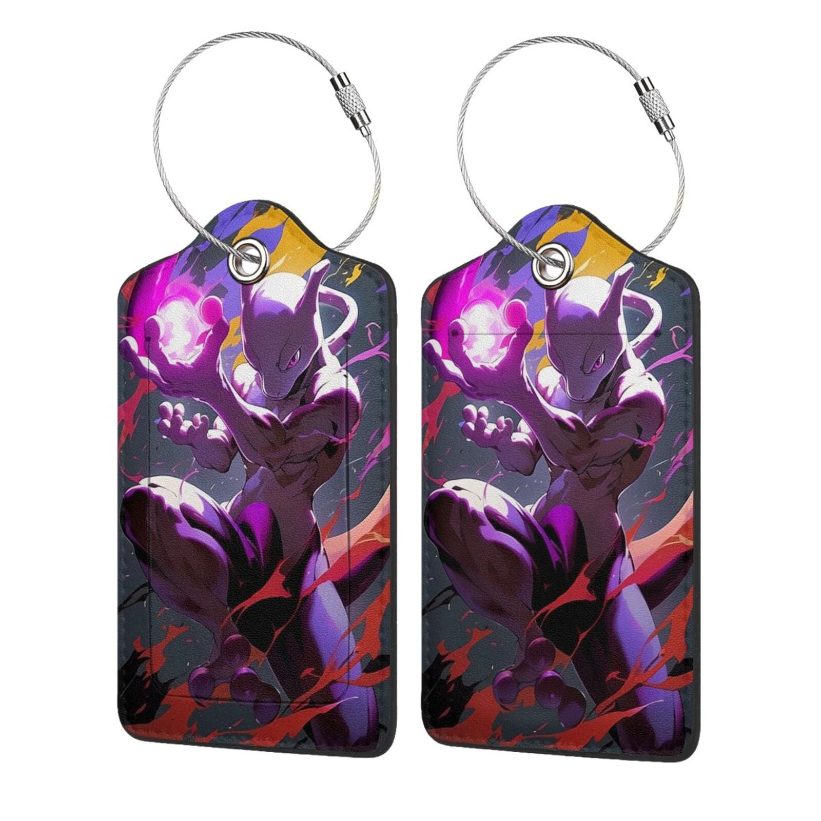 Pokémon Pikachu Mewtwo18 Luggage Tags for Suitcases Travel ID ...