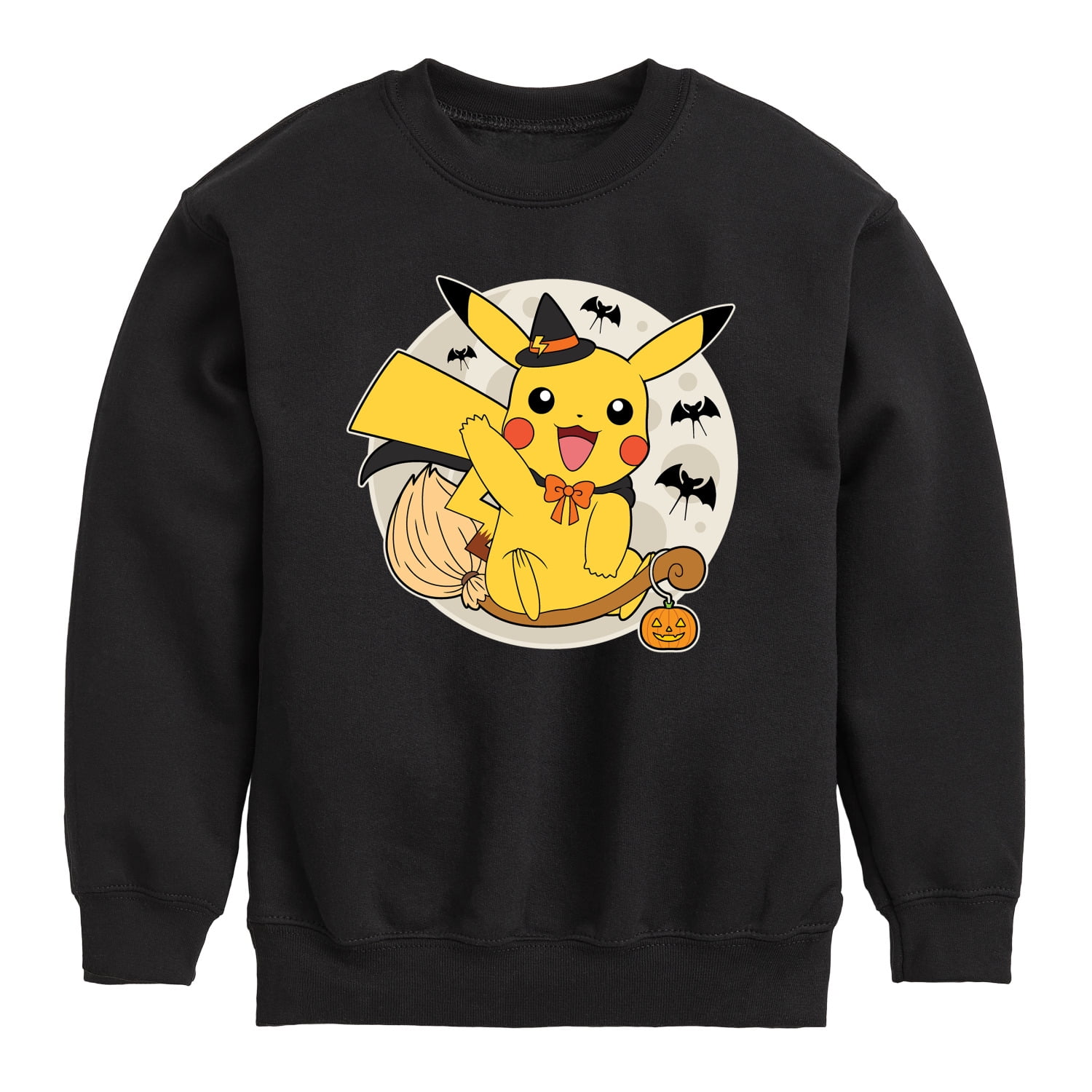Pokémon - Pikachu Moon Witch - Youth Crewneck Fleece Sweatshirt ...
