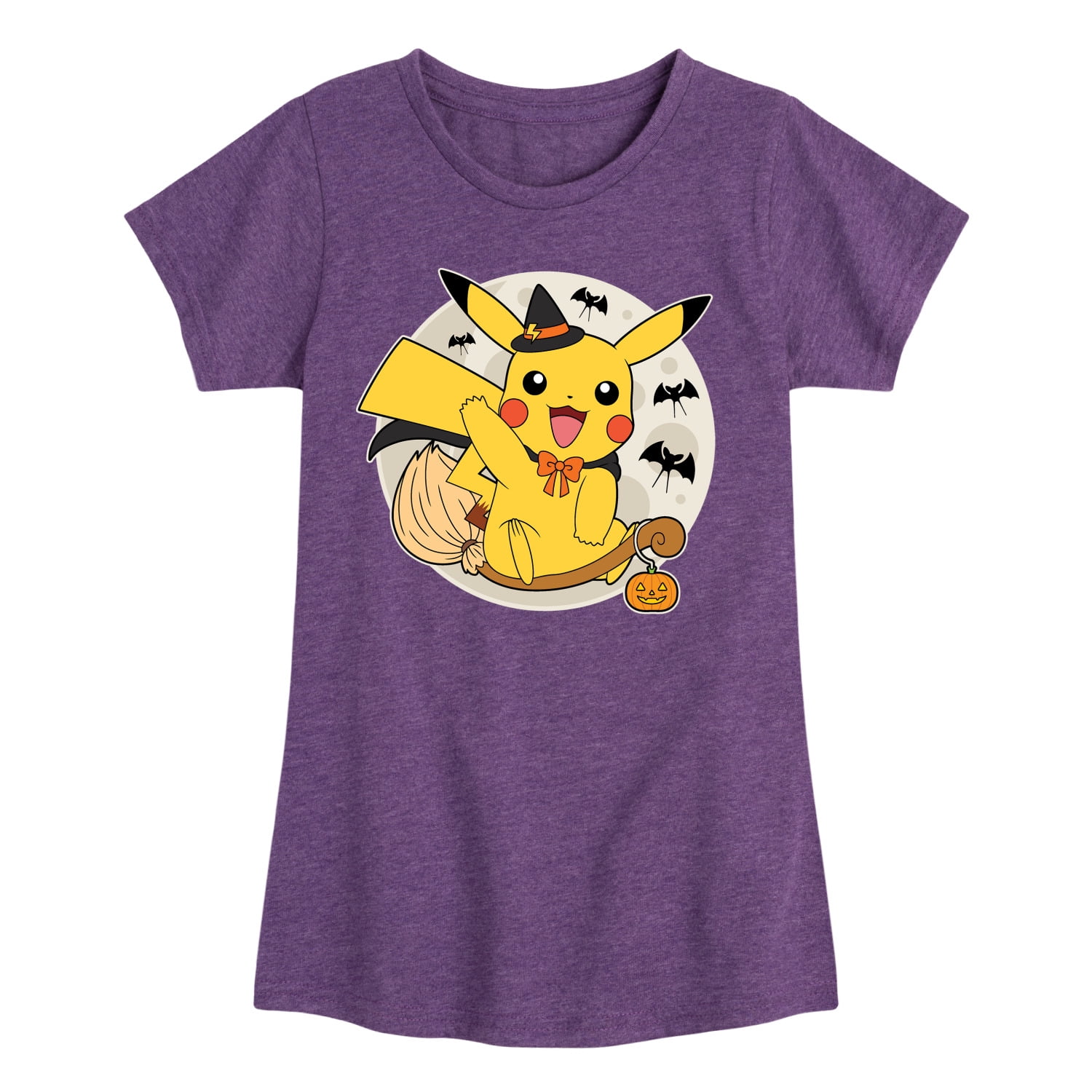 Pokémon - Pikachu Moon Witch - Youth Girls Short Sleeve Graphic T-Shirt ...