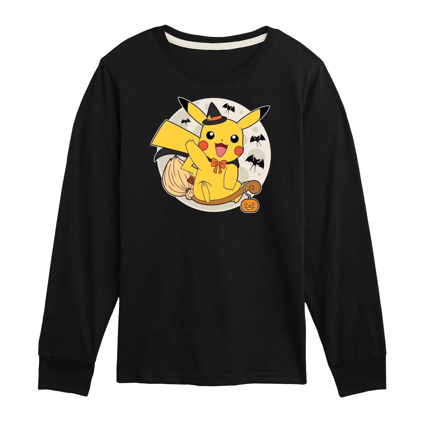 Pokémon - Pikachu Moon Witch - Youth Long Sleeve Graphic T-Shirt ...