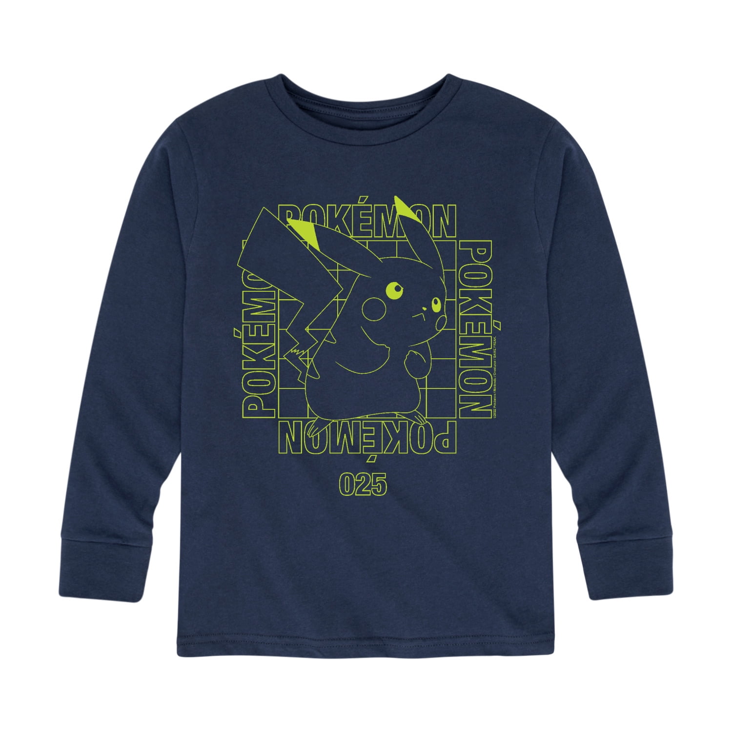Pokémon - Pikachu Neon Battle Mode - Youth Long Sleeve Graphic T- Shirt ...