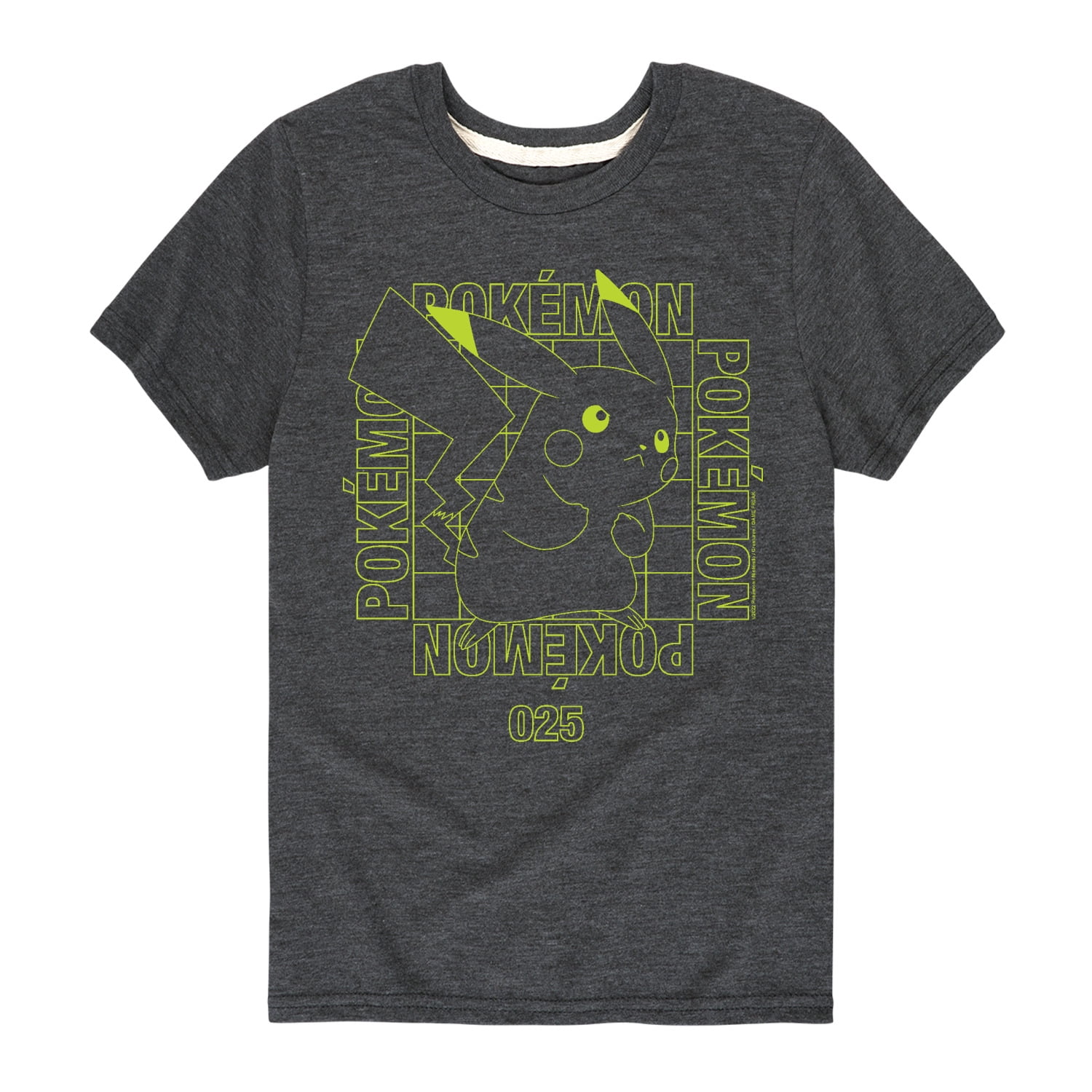 Pokémon - Pikachu Neon Battle Mode - Youth Short Sleeve Graphic T ...