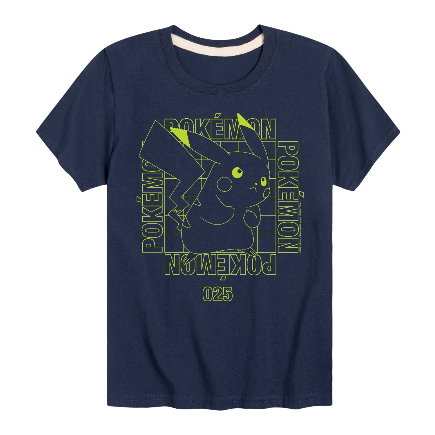 Pokémon - Pikachu Neon Battle Mode - Youth Short Sleeve Graphic T ...