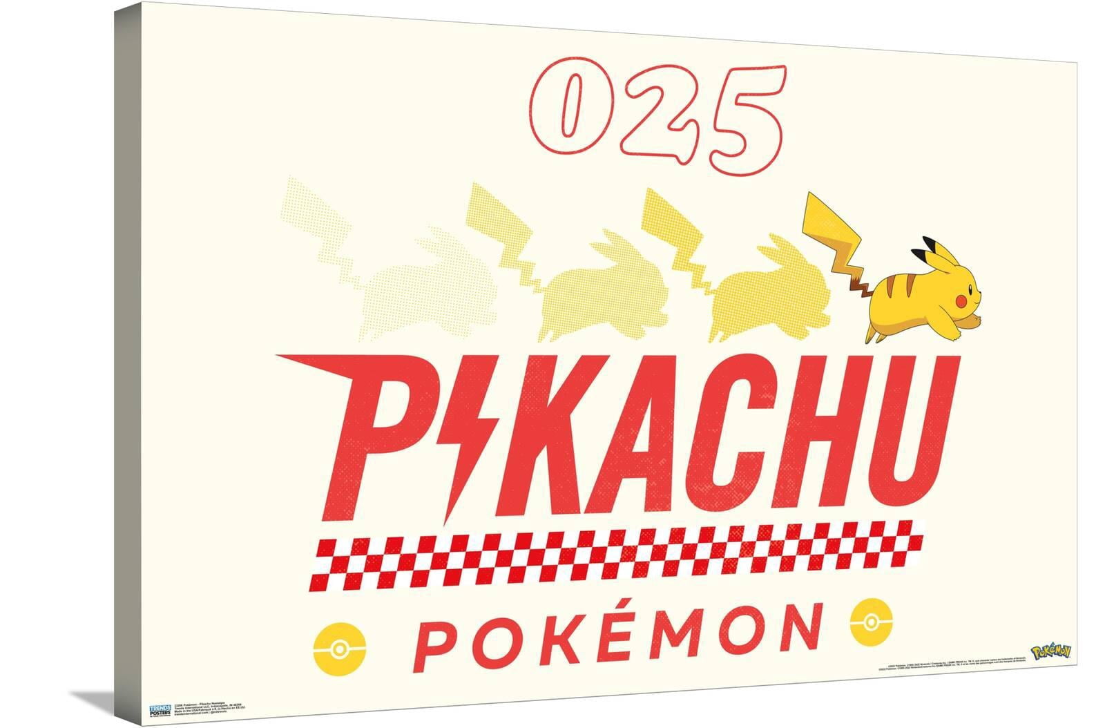 Pokémon - Pikachu Nostalgia Canvas Wall Poster, 22.375" x 34" - Walmart.com