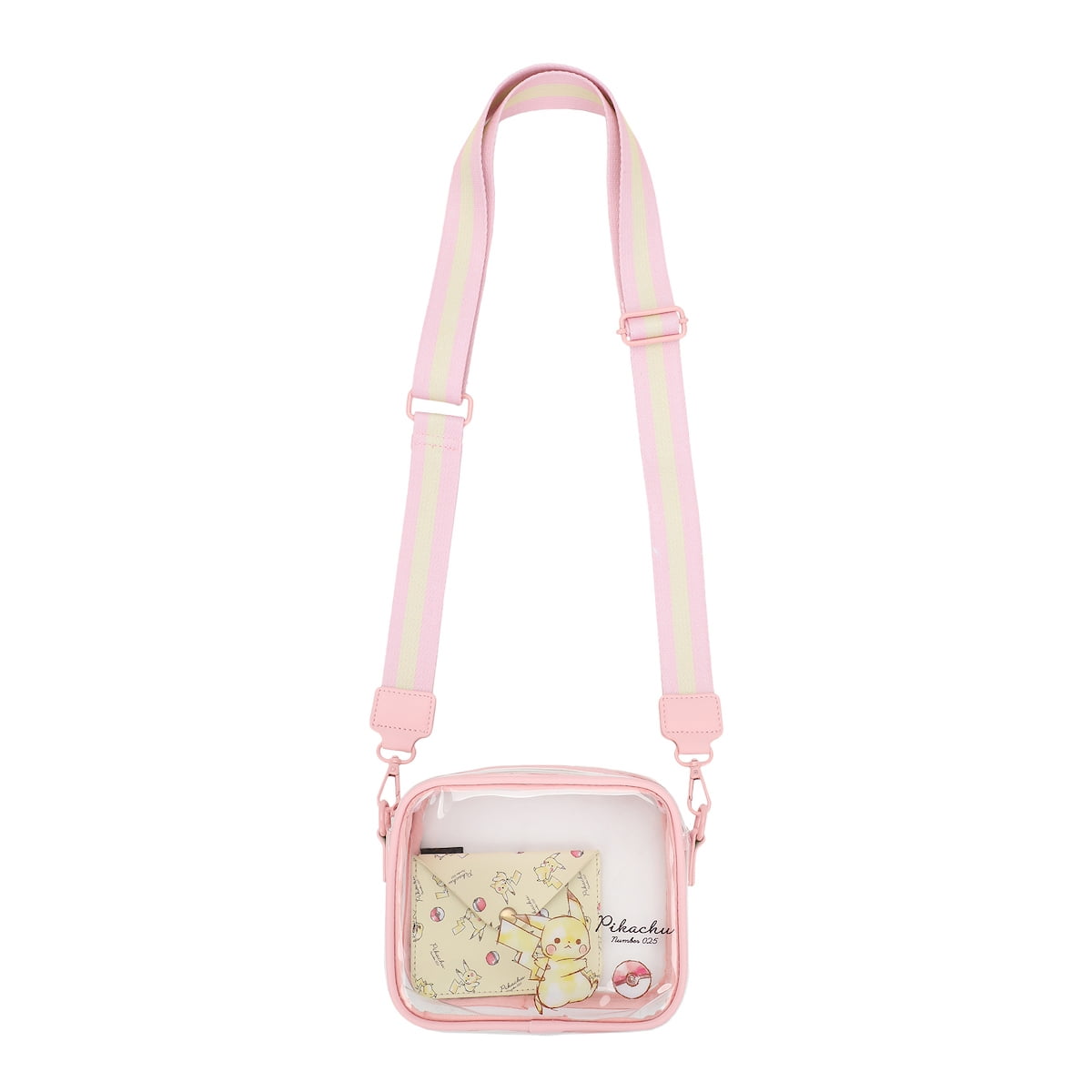 Pokémon Pikachu Number 025 Clear Crossbody & Wallet Stadium Bag ...