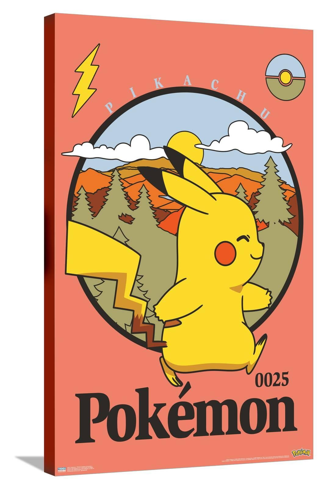 Pokémon - Pikachu Outdoor Adventure Canvas Wall Poster, 22.375" x 34 ...