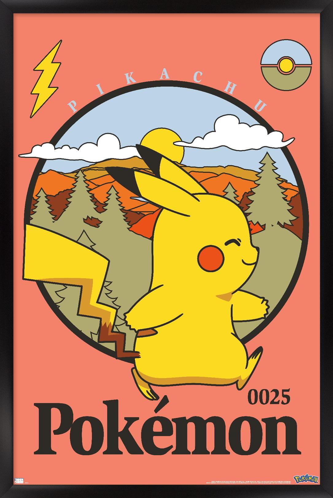 Pokémon - Pikachu Outdoor Adventure Wall Poster, 22.375" x 34" Framed ...