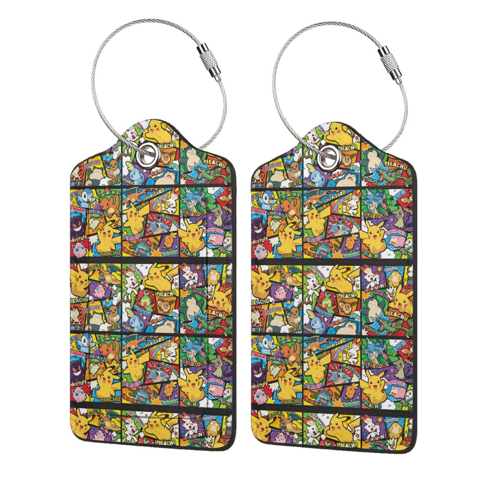 Pokémon-Pikachu Panels Luggage Tags for Suitcases Travel ID ...
