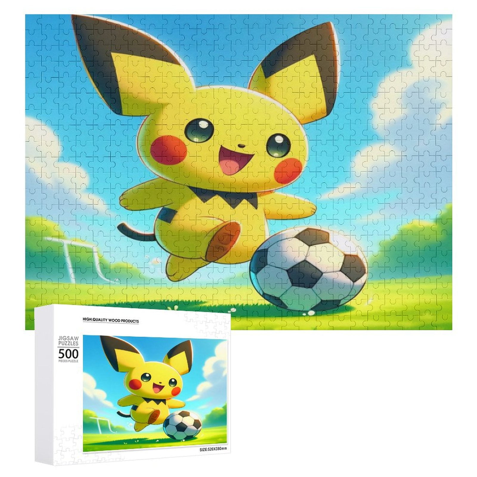 Pokémon-Pikachu Play Soccer Puzzles,500 Pieces Puzzles for Adults ...