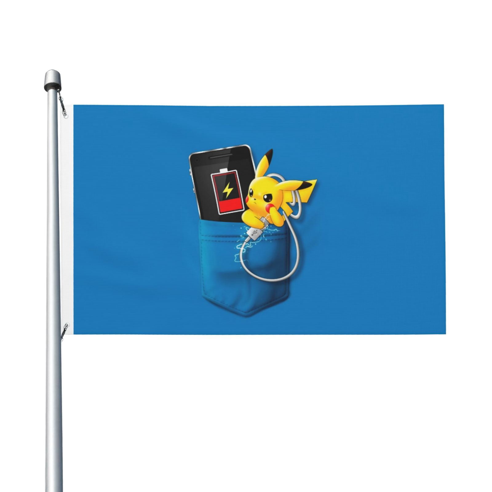 Pokémon - Pikachu Power Nap2 3x5ft Face Flag Fade Proof Holiday Fall ...