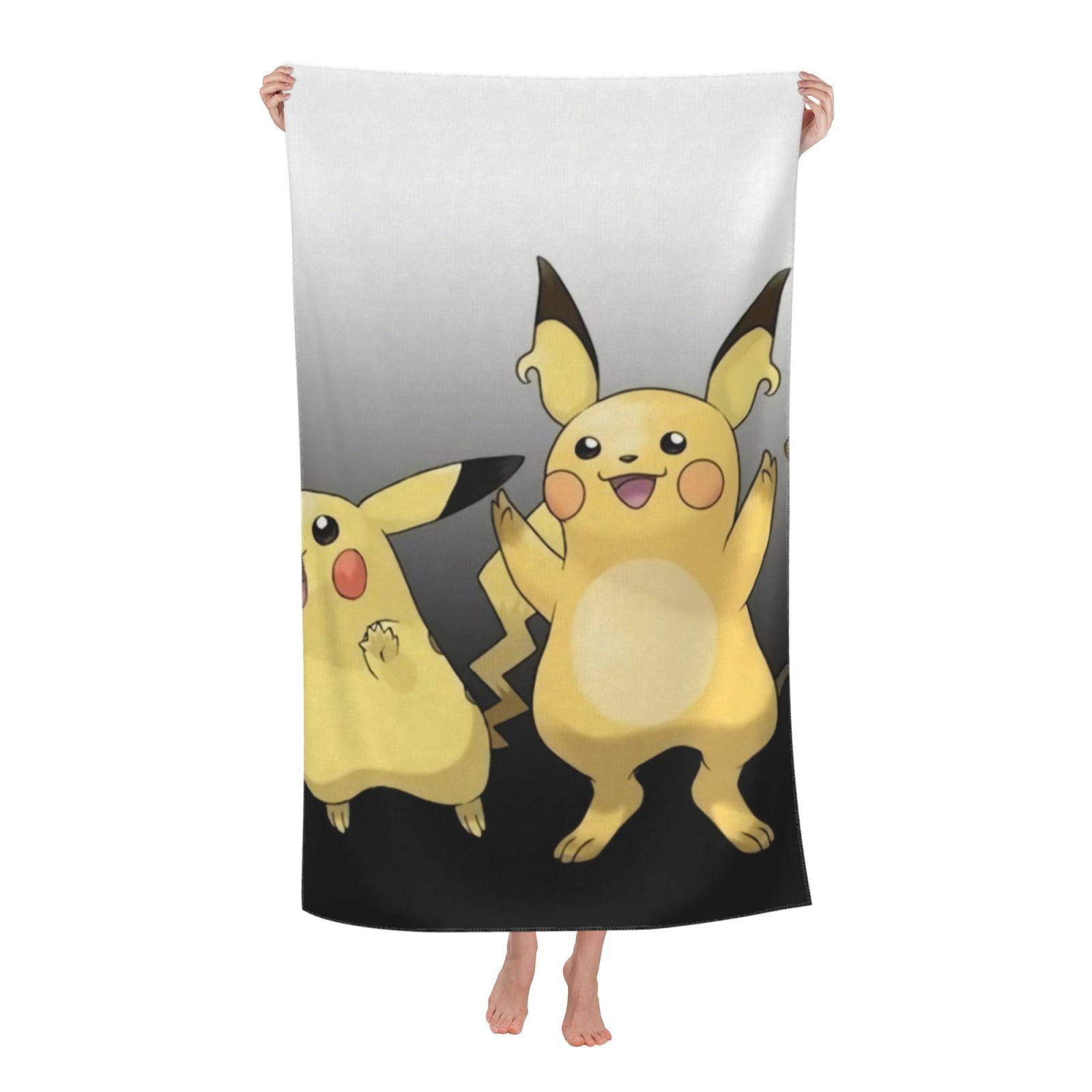 Pokémon-Pikachu Raichu Pichu Evolutions Beach Towel 32x52inch,Large ...