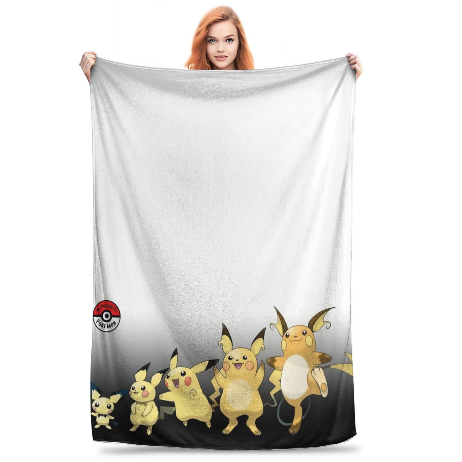 Pokémon Pikachu Raichu Pichu Evolutions Blanket Super Soft Lightweigh ...