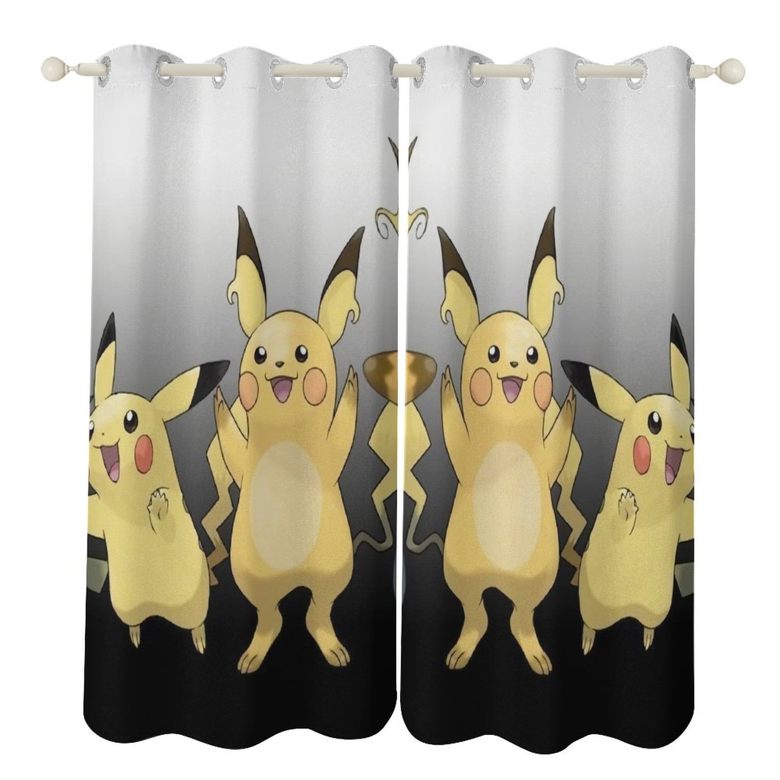 Pokémon-Pikachu Raichu Pichu Evolutions Curtains 72 Inch,Blackout ...