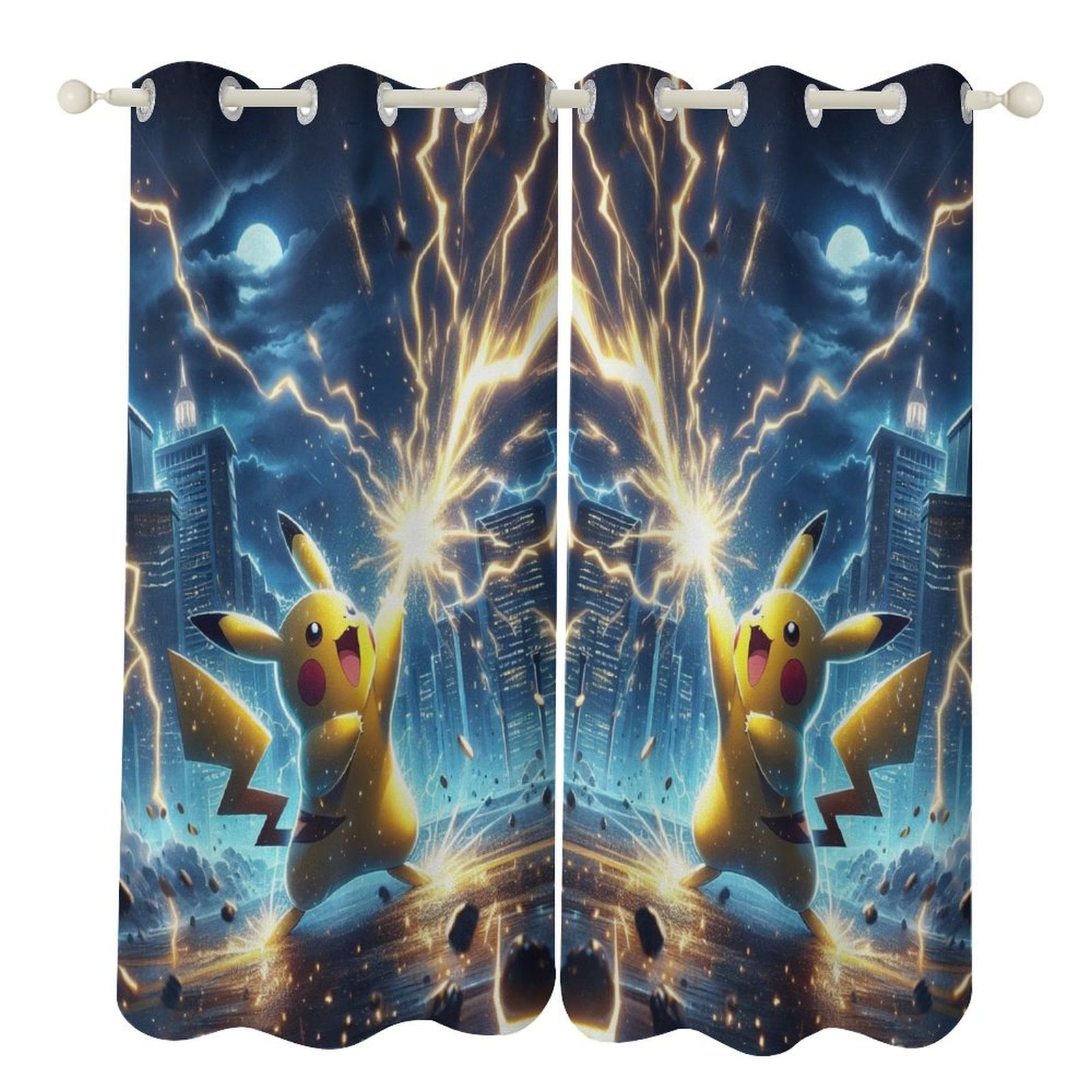 Pokémon-Pikachu Raichu Pichu Kids Curtains 52 X 72 Inch,Cartoon ...