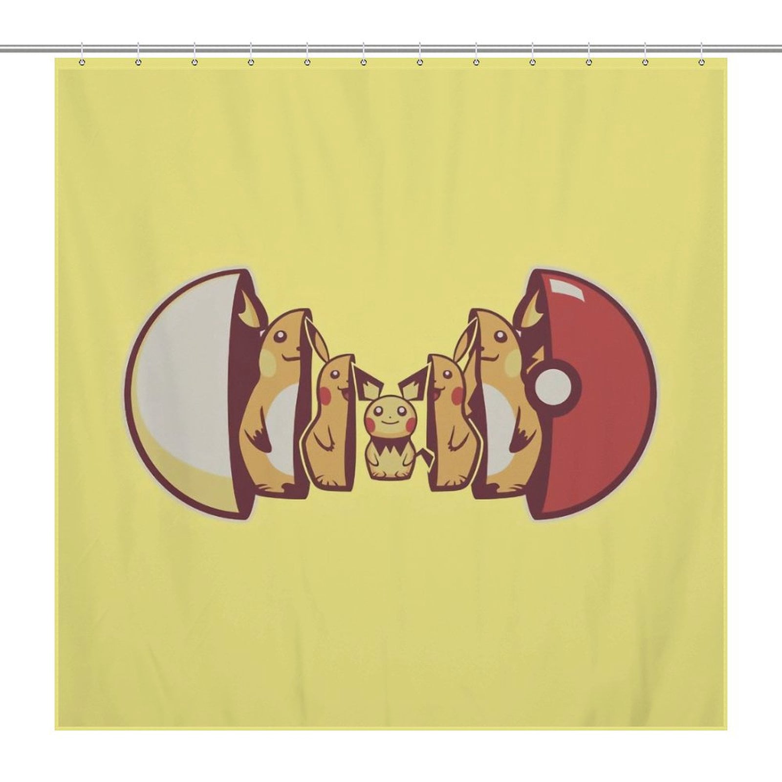 Pokémon-Pikachu Raichu Pichu Shower Curtain,Shower Curtain Liner,Shower ...
