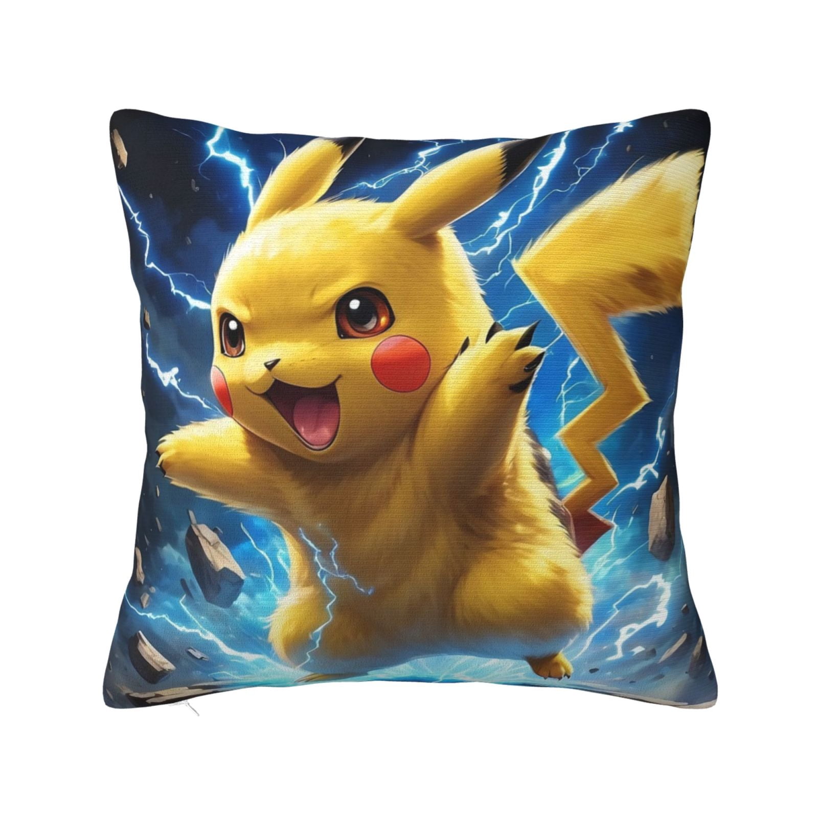 Pokémon-Pikachu Raichu Pichu Throw Pillow Covers 20x20 Inch,Square ...